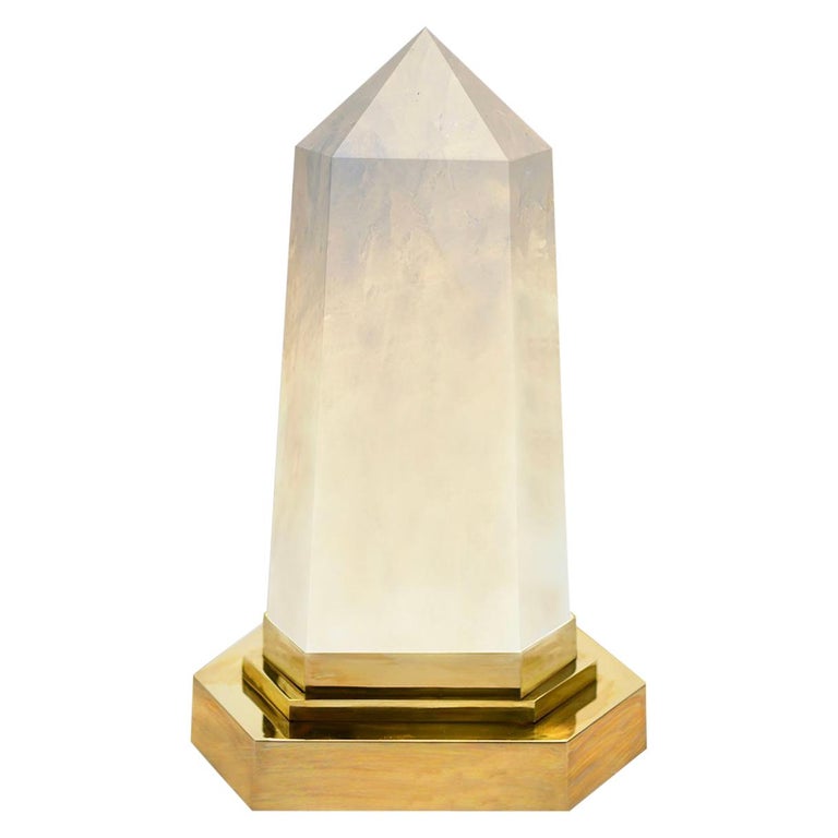 Rock Crystal Obelisk Light by Phoenix For Sale at 1stDibs