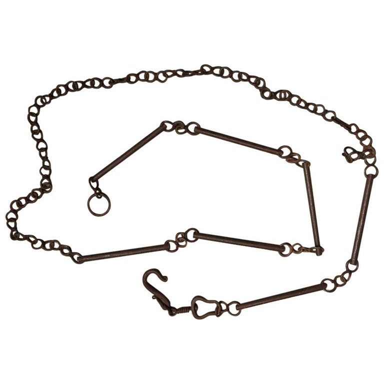 Japanese Antique Hand Forged Iron Suspension Chain, Rare at 1stDibs ...
