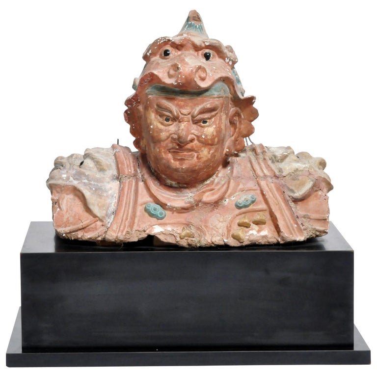 17th Century Terracotta Sculpture of a Ming Dynasty Warrior at 1stDibs