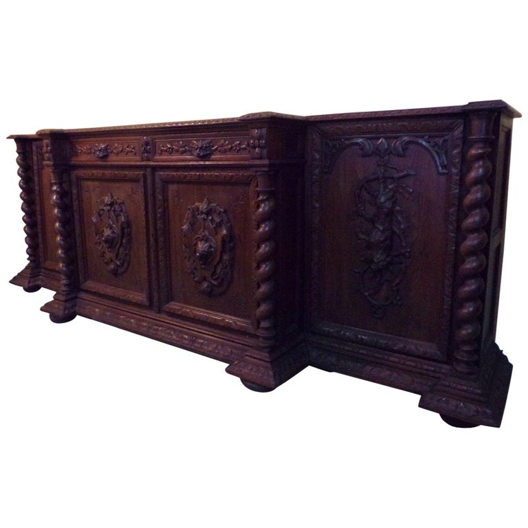 Carved Hunt Sideboard Buffet at 1stDibs | hunter carved buffet, carved ...