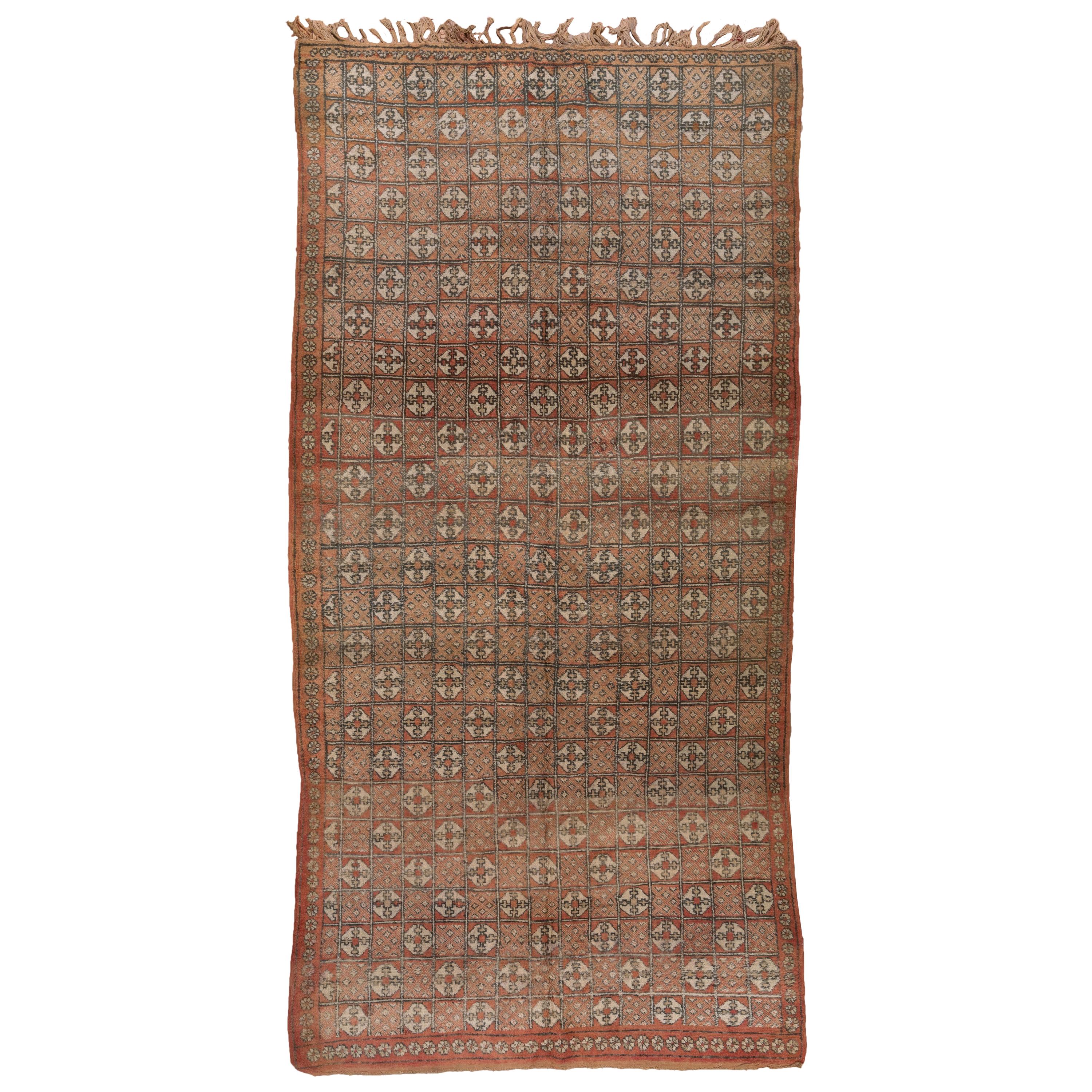 Vintage 1930s Red/Orange Moroccan Carpet Runner For Sale at 1stDibs ...