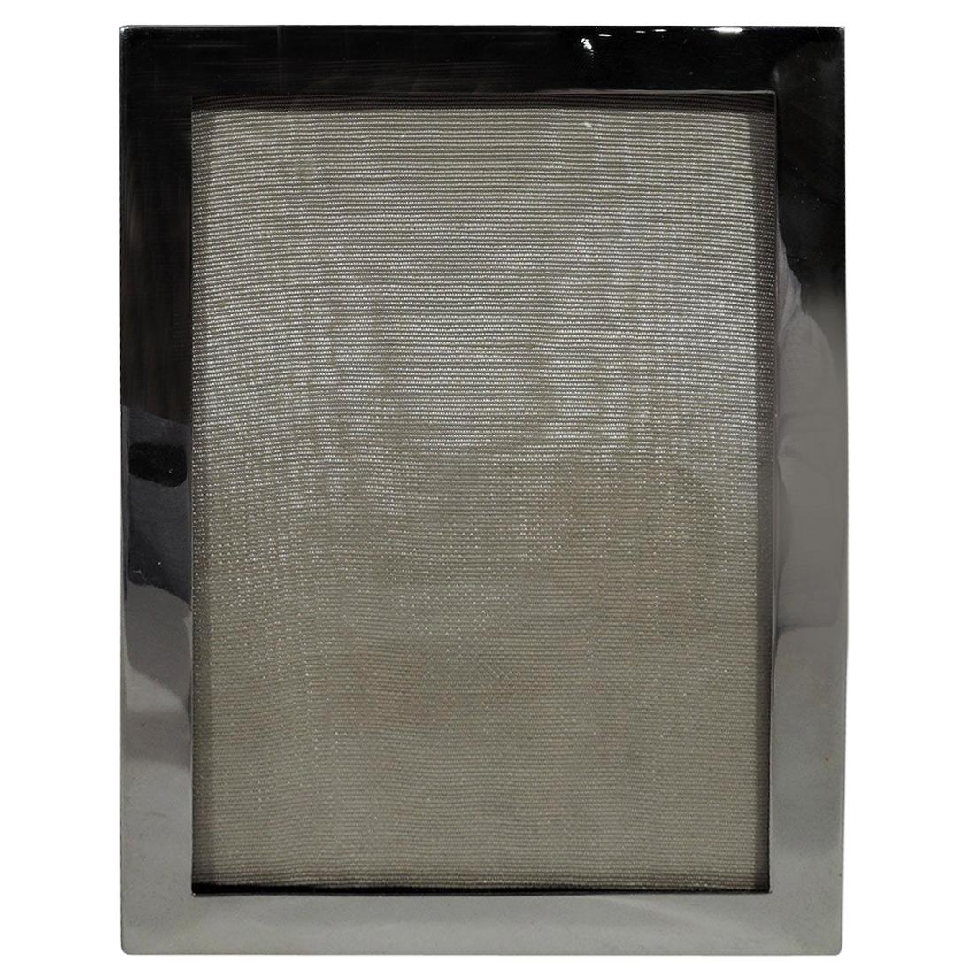 American Modern Sterling Silver Picture Frame For Sale at 1stDibs