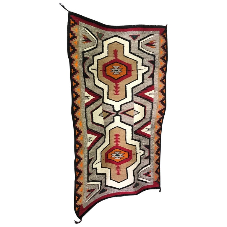 Native American Navajo Handwoven Rug Blanket at 1stDibs
