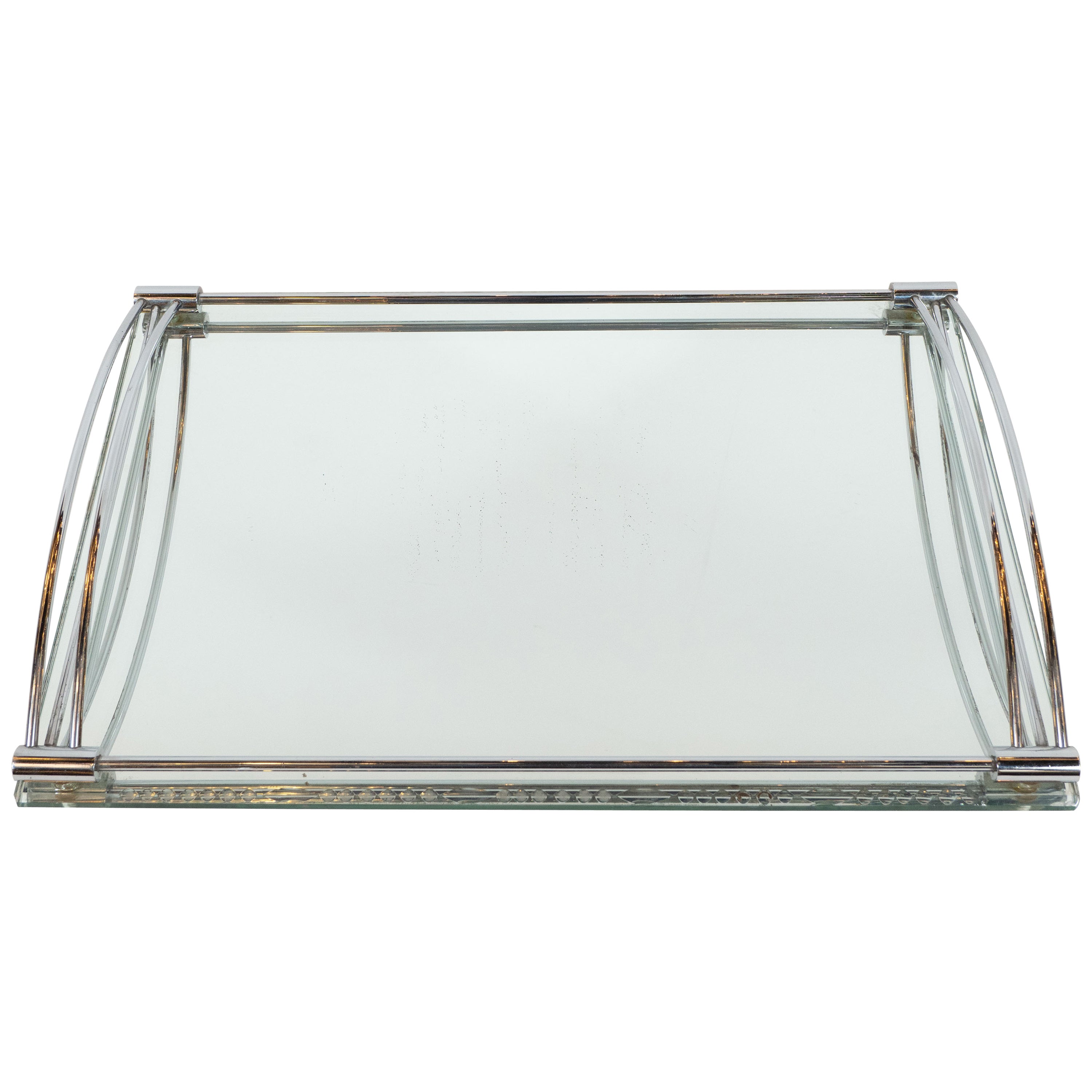 Black Lucite and Polished Chrome Deco Meets Moderne Inspired Tray at ...