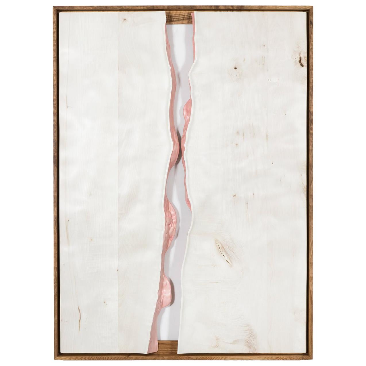 Julian Watts "Moon" Alabaster and Maple Wood Wall Sculpture For Sale at ...