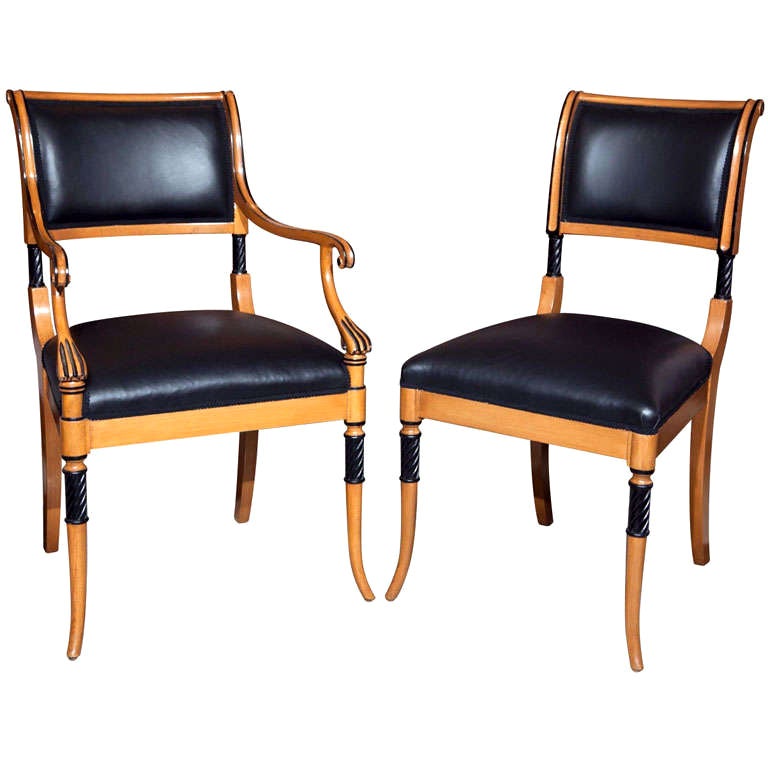 Dominique, Set of Ten Dining Chairs, France, C. 1928 For Sale at 1stDibs