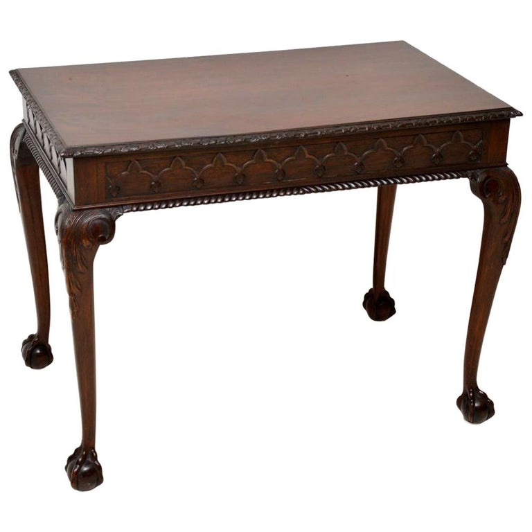 Antique Mahogany Chippendale Style Side Table at 1stDibs