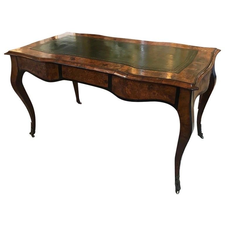 Antique 18th Century Dutch Marquetry Leather Top Desk Writing Table For ...