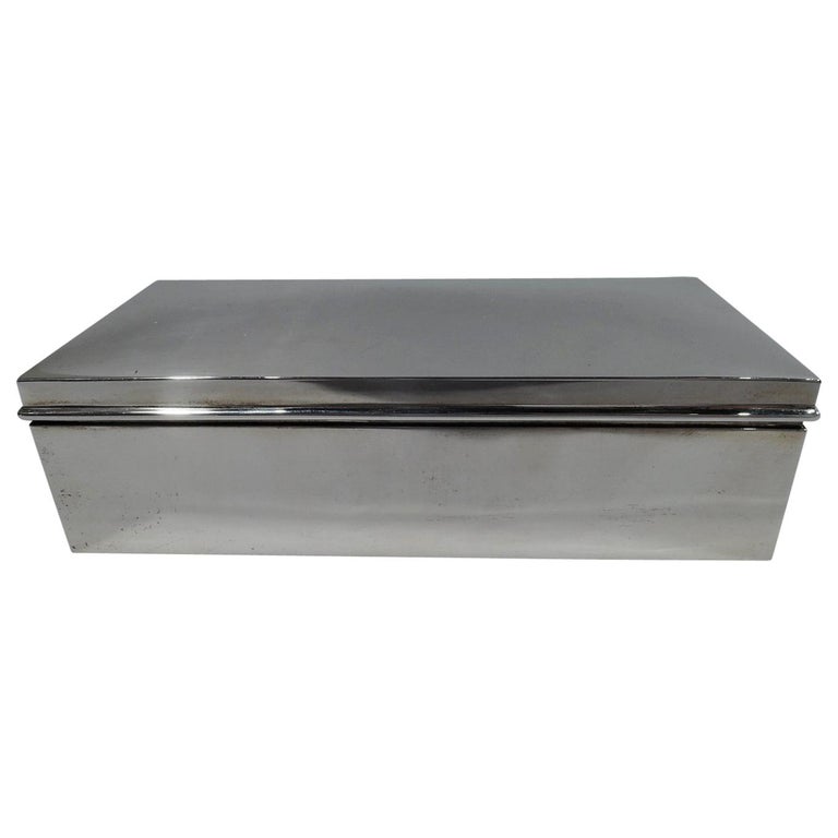 Tiffany Modern Sterling Silver Desk Box For Sale at 1stDibs