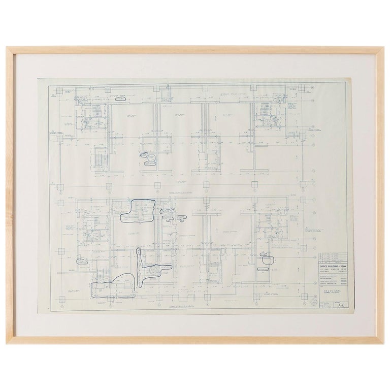 Mies van der Rohe Blueprint, One Illinois Center 111 E. Wacker Chicago ...