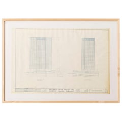 Mies van der Rohe Blueprint, One Charles Center, Baltimore 1961 ...