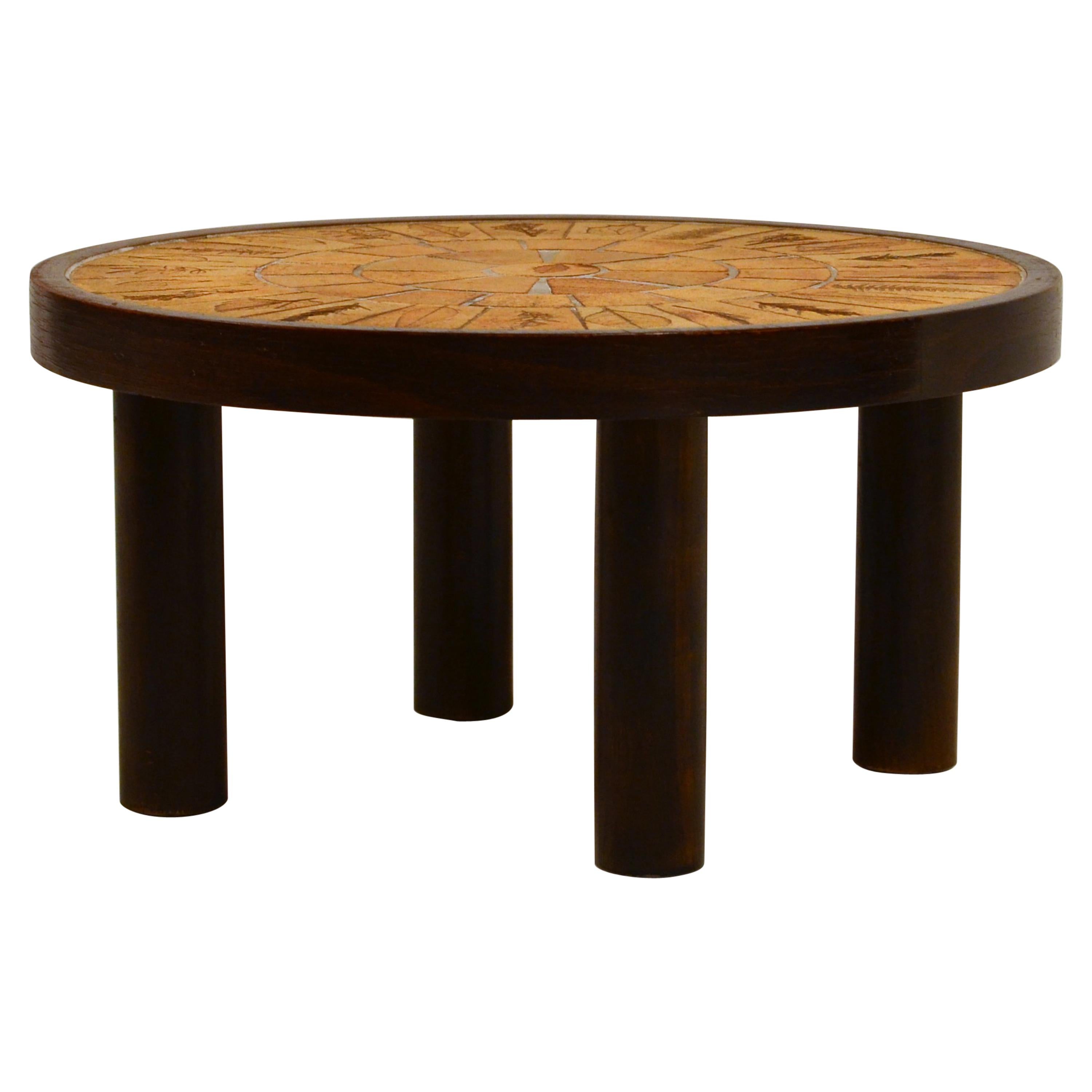 Poetic Ceramic Side Table by Roger Capron at 1stDibs