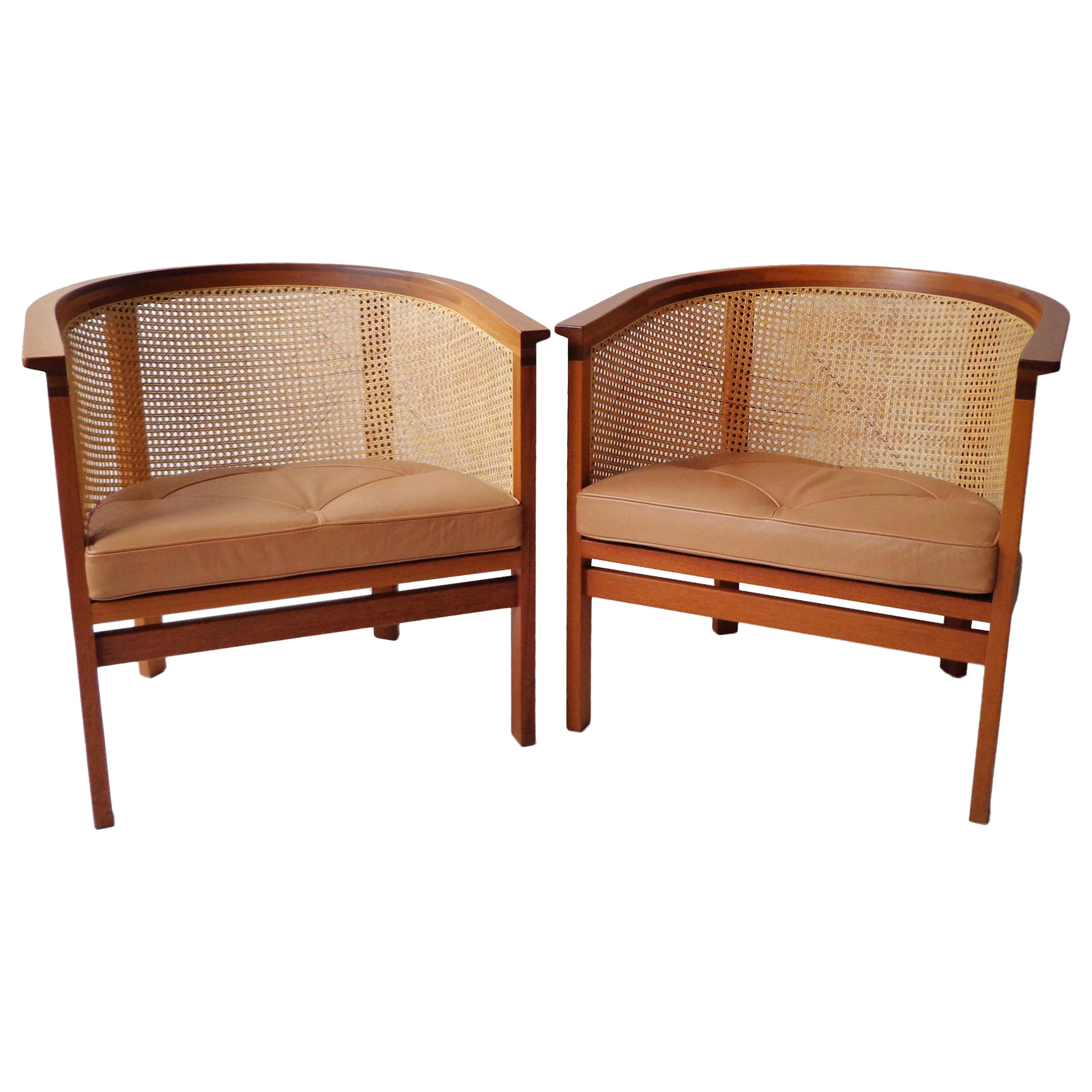 Danish Chairs in Mahogany and Leather by Rud Thygesen/Johnny Sorensen ...