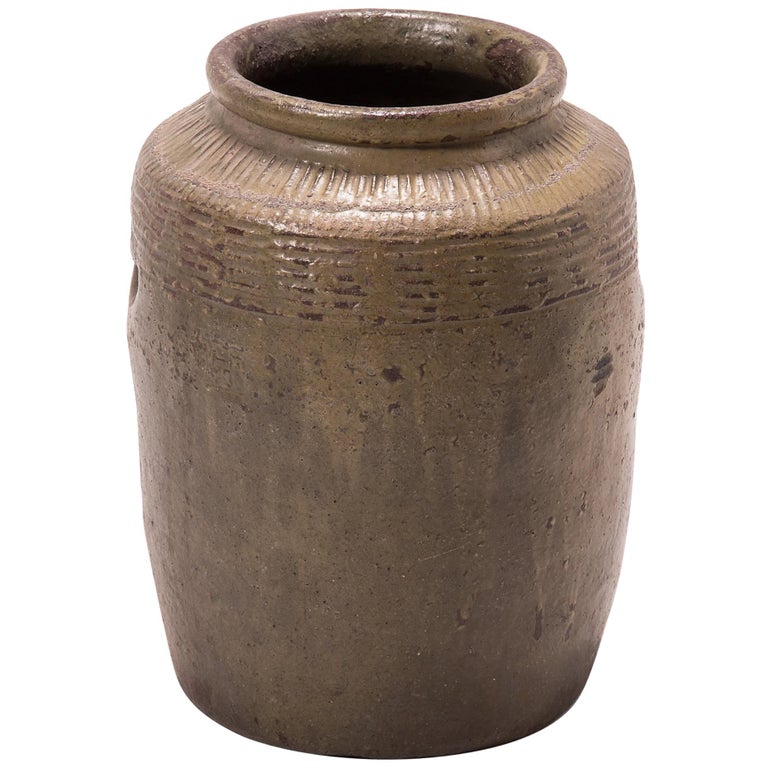 Chinese Glazed Pickling Pot, c. 1900 For Sale at 1stDibs