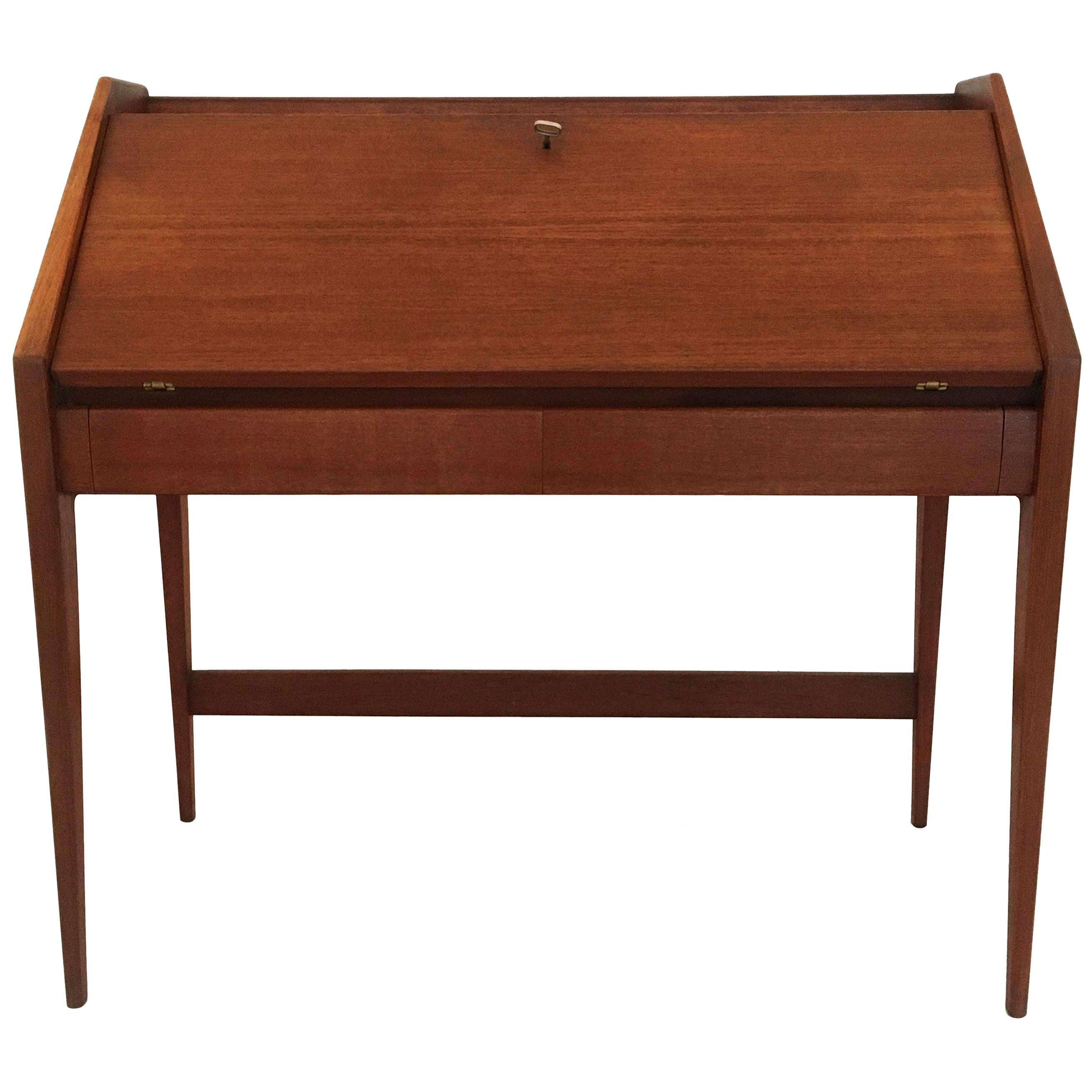 Walter Wirtz for Wilhem Renz Secretary Bureau Desk Teak, Germany, 1960s ...