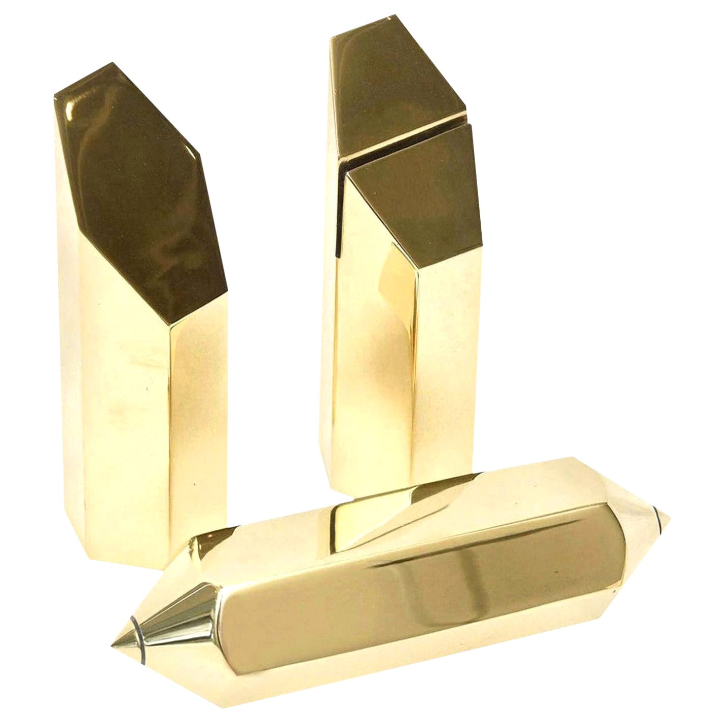 Three Signed Aluminum Sculptural Objects in the Style of Richard Etts ...