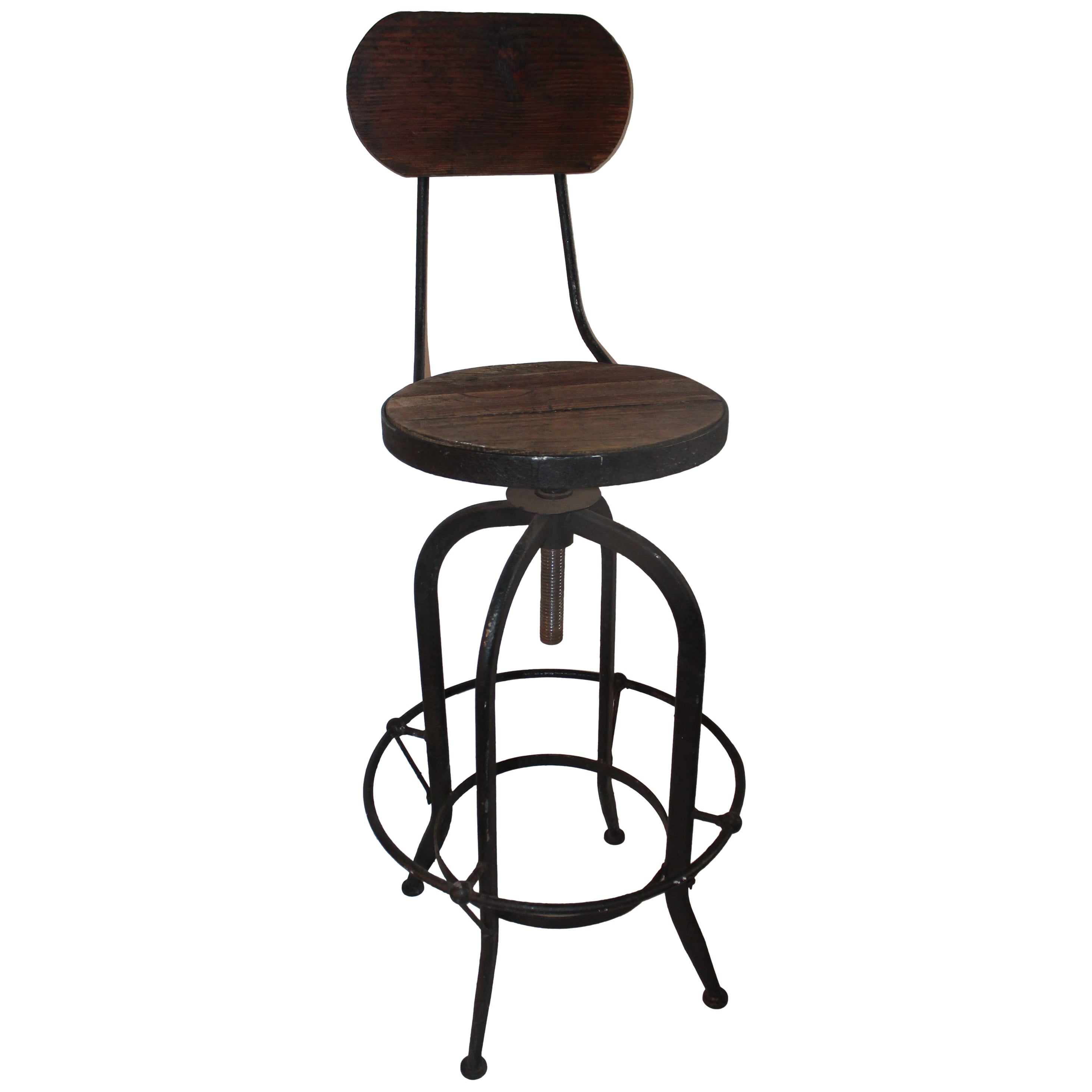 Industrial Antique Architect's Drafting Stool at 1stDibs