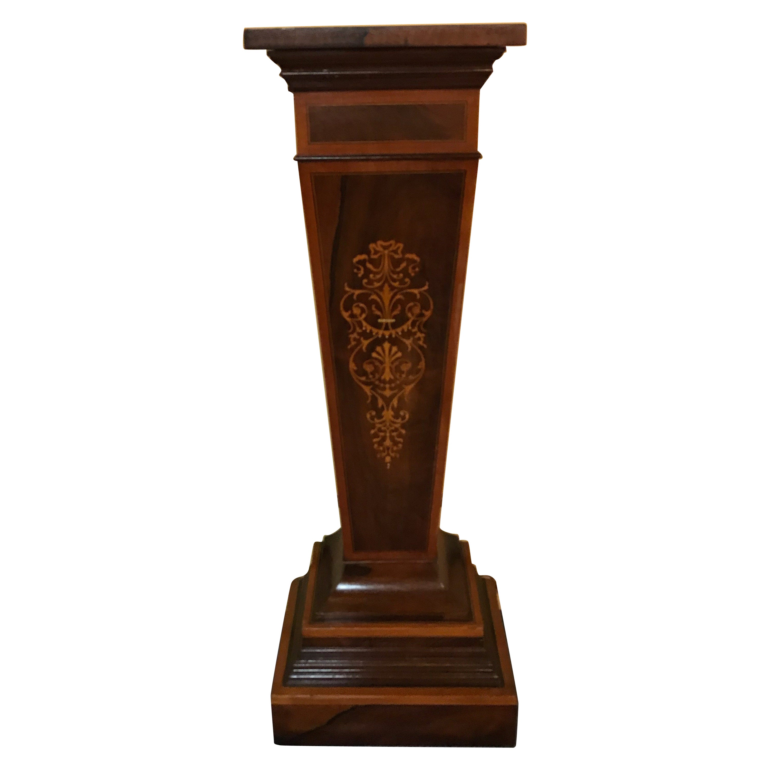 20th Century Massive Finely Engraved Bronze Pillar or Column, Gold For ...