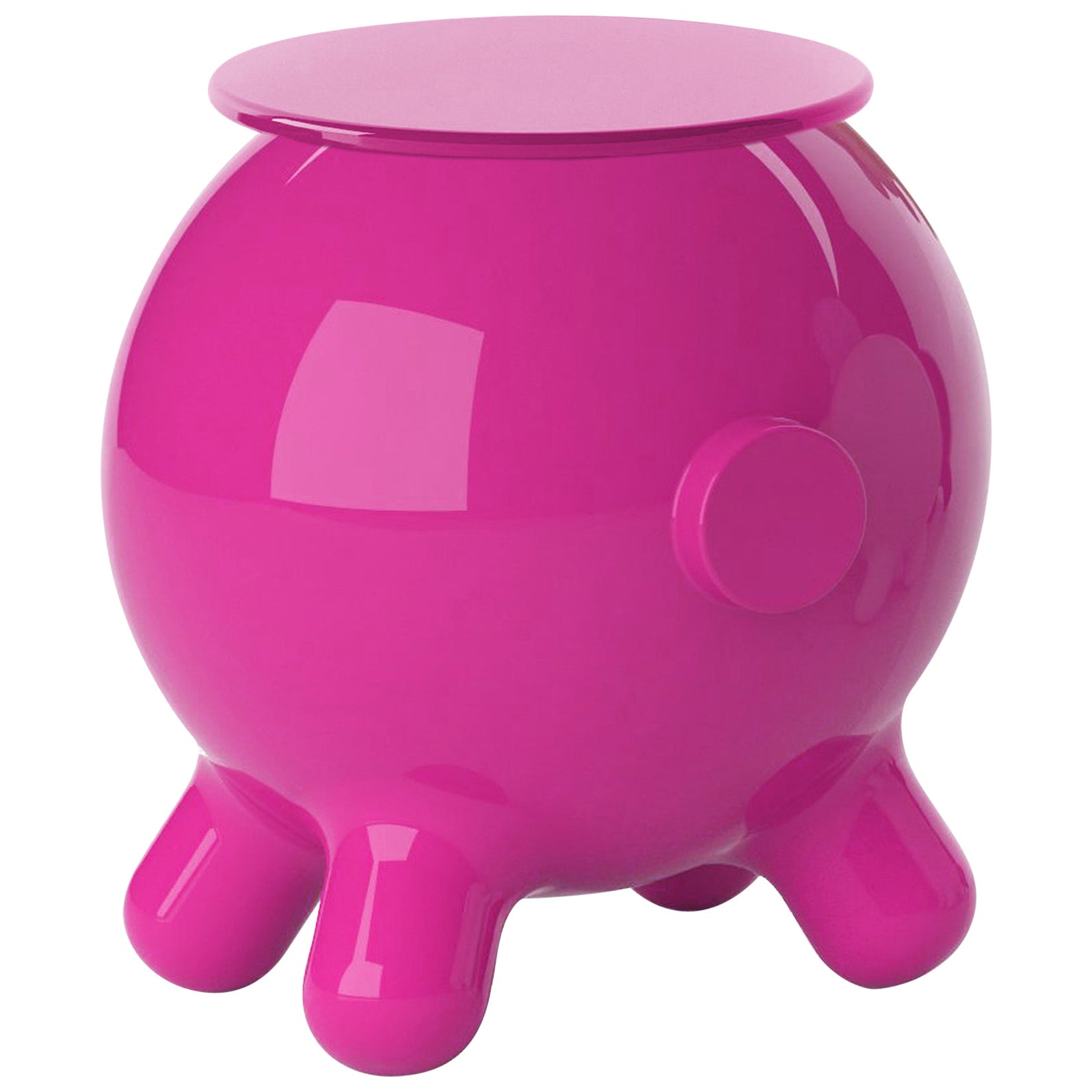 Contemporary Steel Side Table by Luuk van den Broek, Magenta For Sale ...