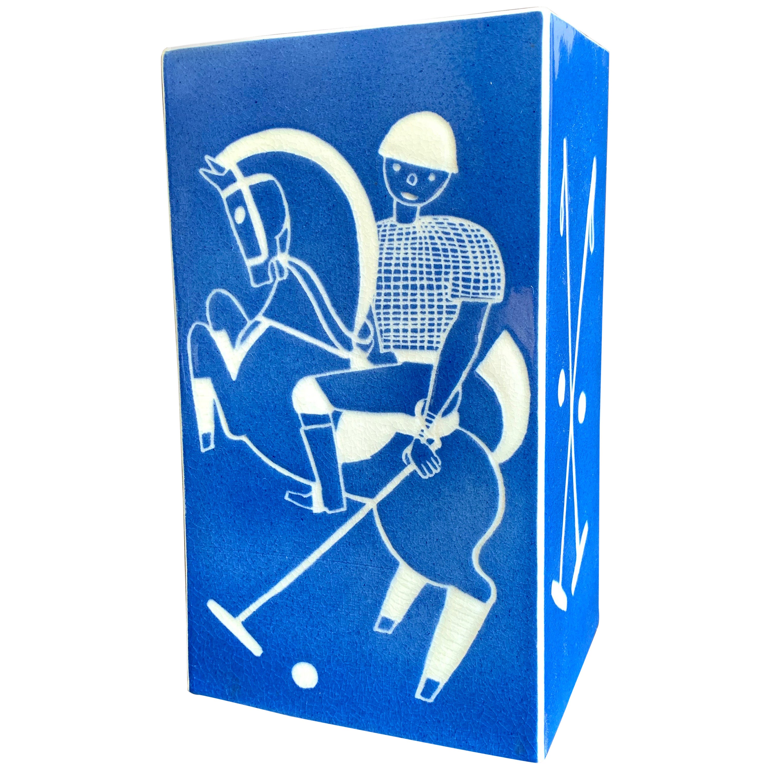 Pair of Polo Players, Rare and Striking Art Deco Sculptures by Gregory ...