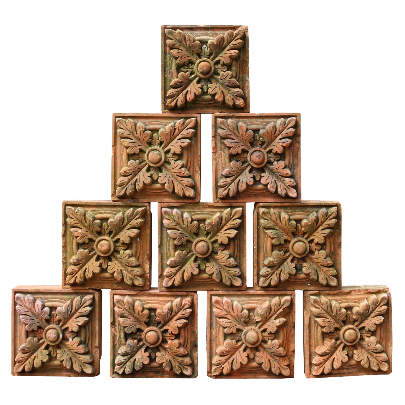 Set of 4 Decorative Wooden Pillars For Sale at 1stDibs