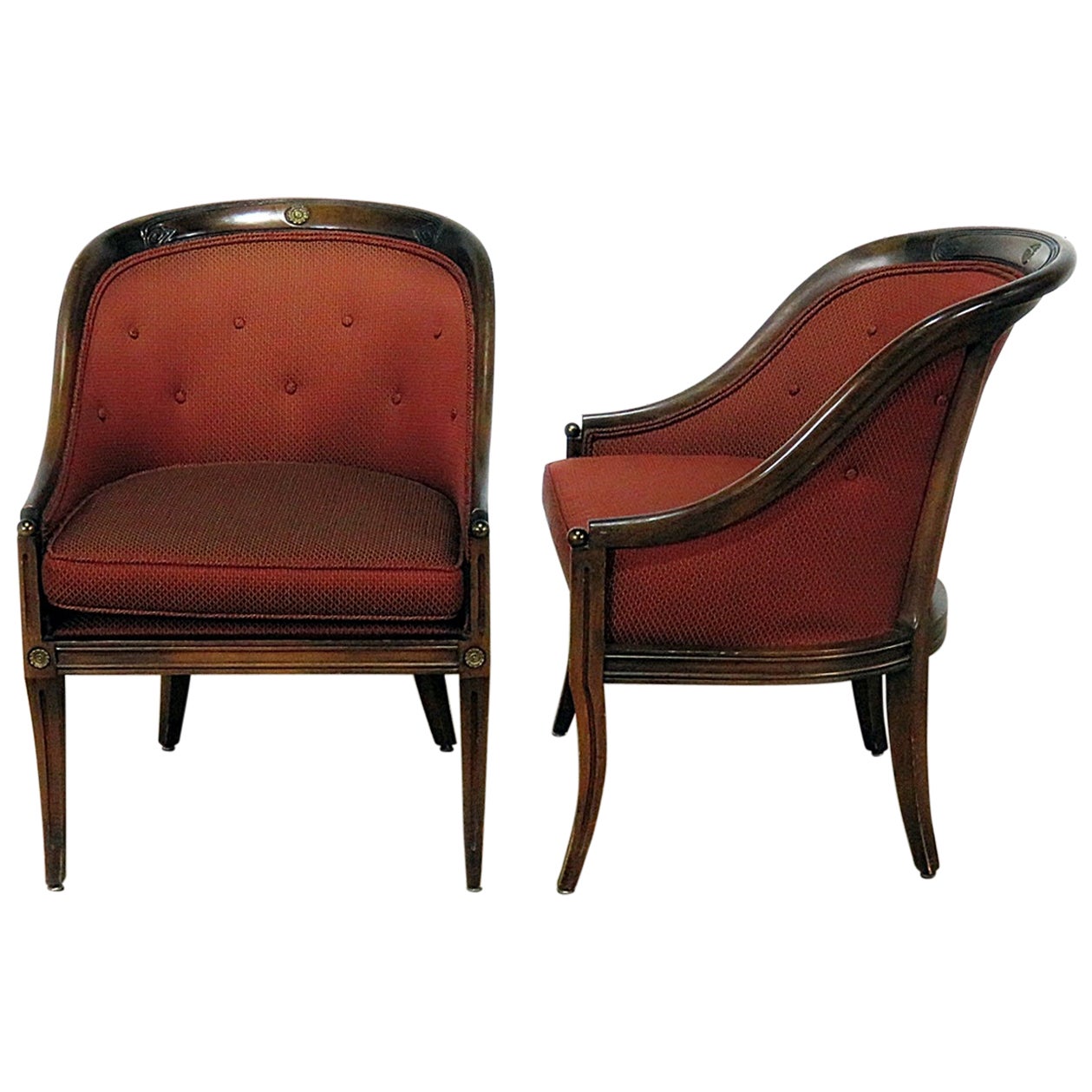 Pair of British Colonial Style Club Chairs at 1stDibs