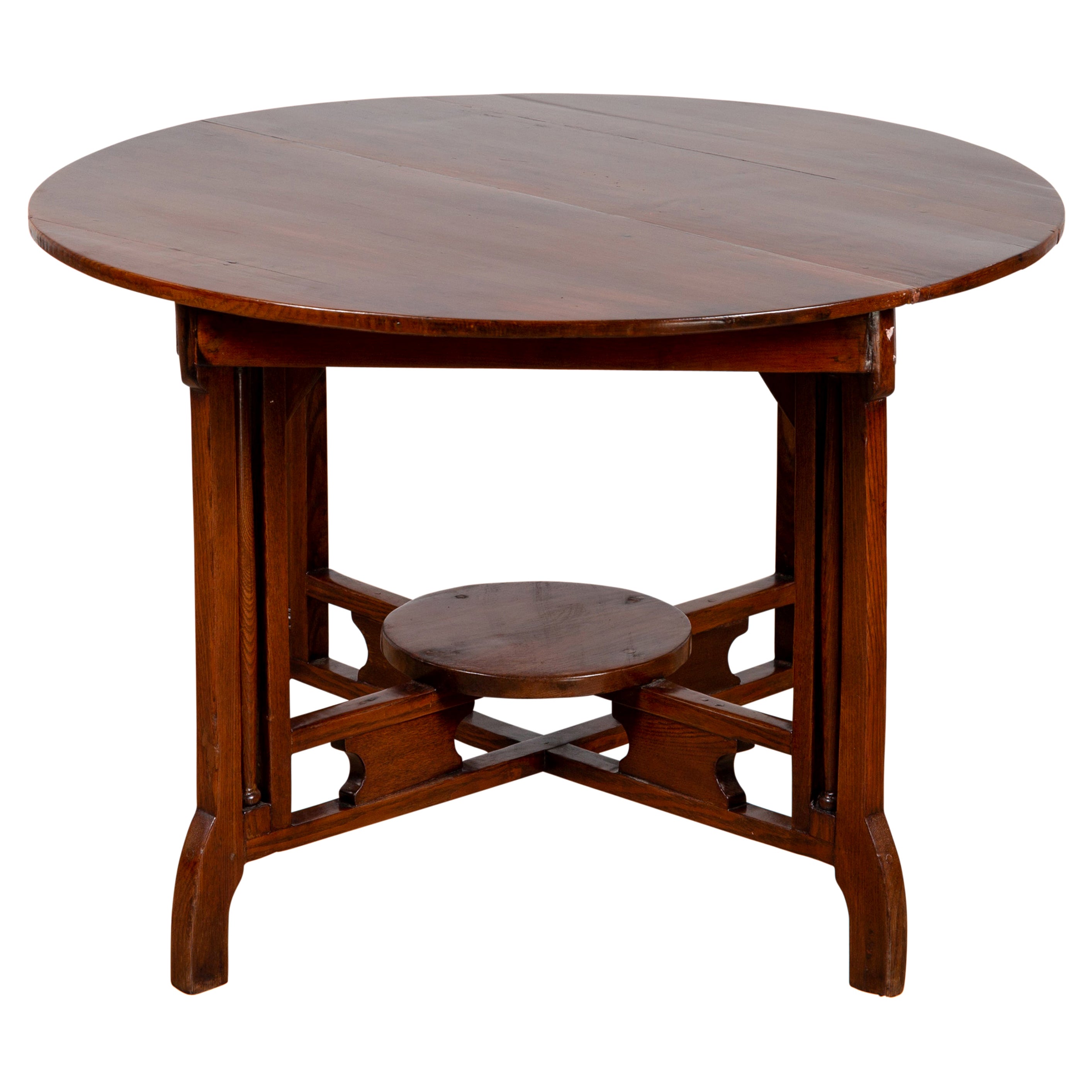 Vintage Round Chinese Export Table or Stand For Sale at 1stDibs