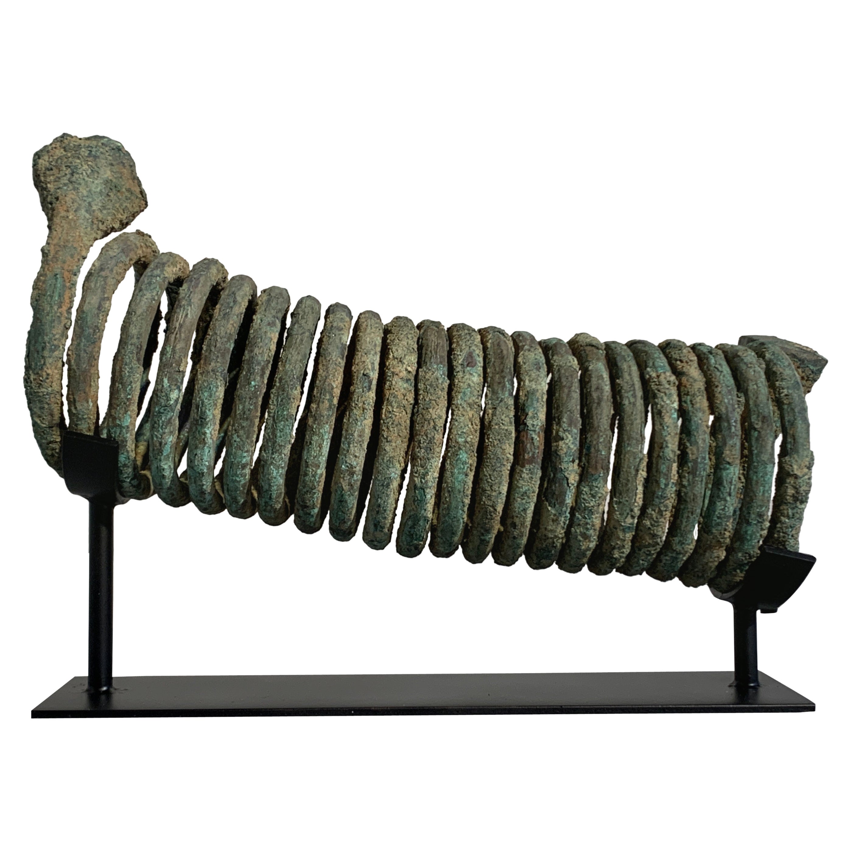 Senufo Copper Reeds Currency Bracelet For Sale at 1stDibs