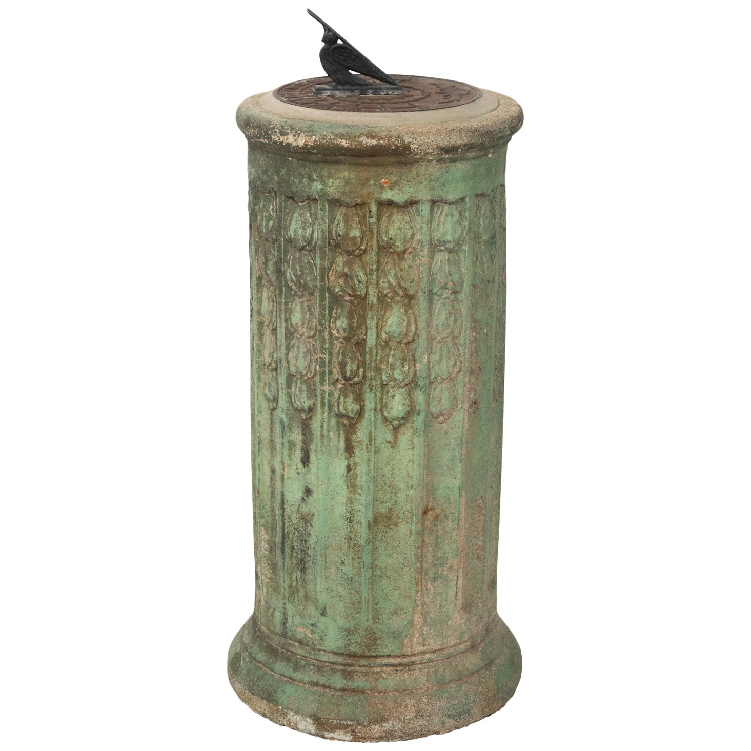 Lefco Glazed Ceramic Sundial at 1stDibs