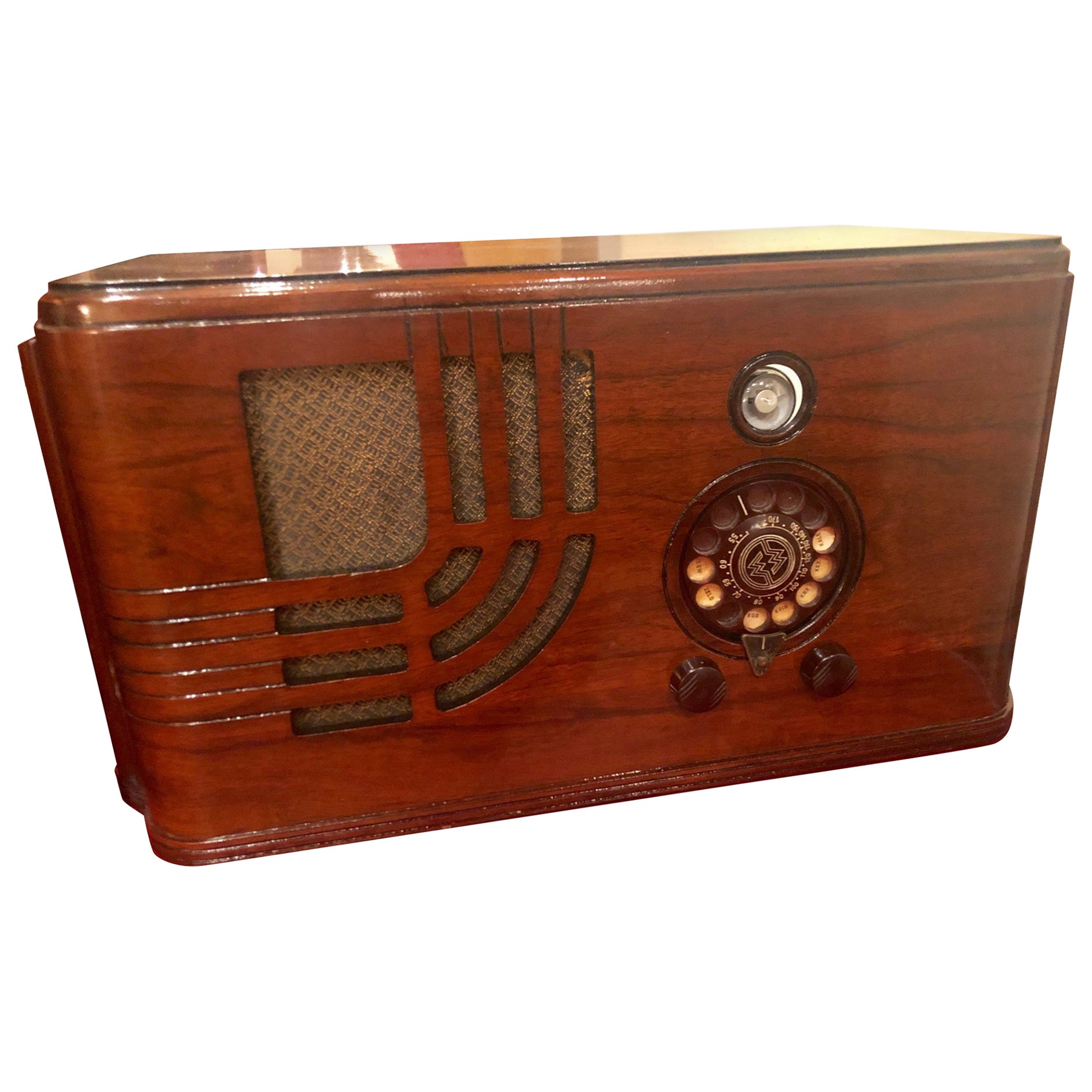 Art Deco 1930s Wooden Tubes Radio Magnetic.6 For Sale at 1stDibs