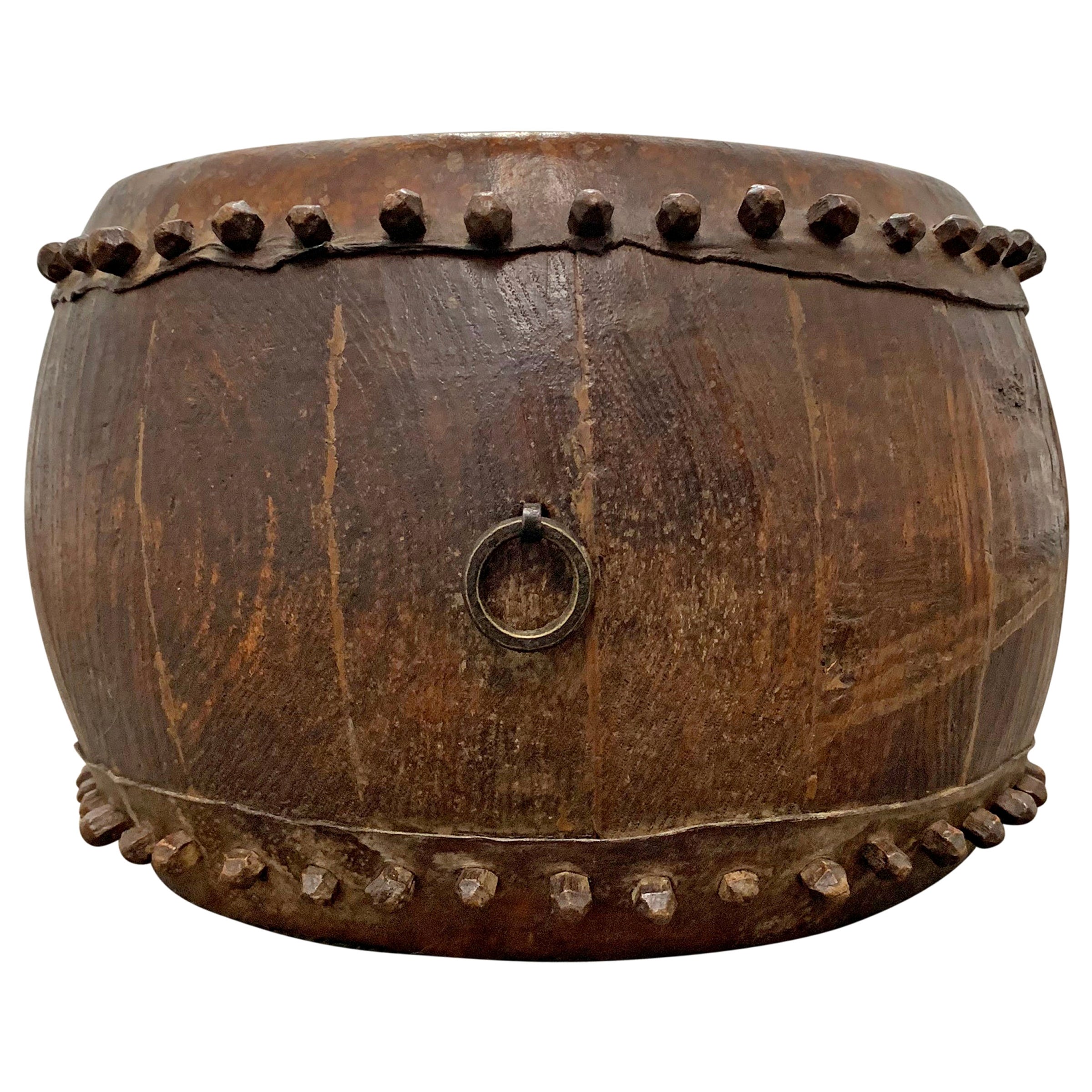 West African Cameroon Drum Table at 1stDibs