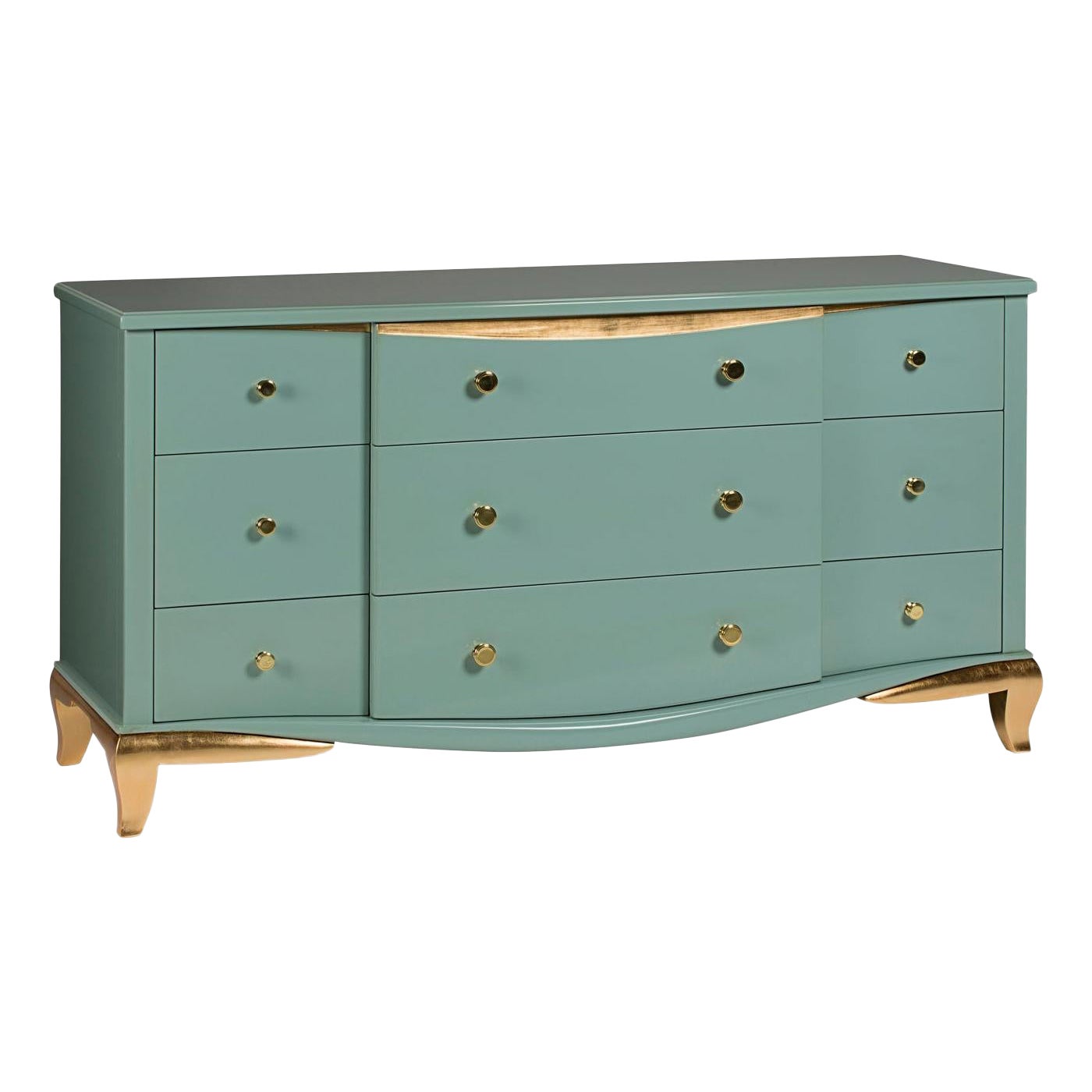Rougier Modern Celadon Chest of Drawers with Triptych Illuminated ...