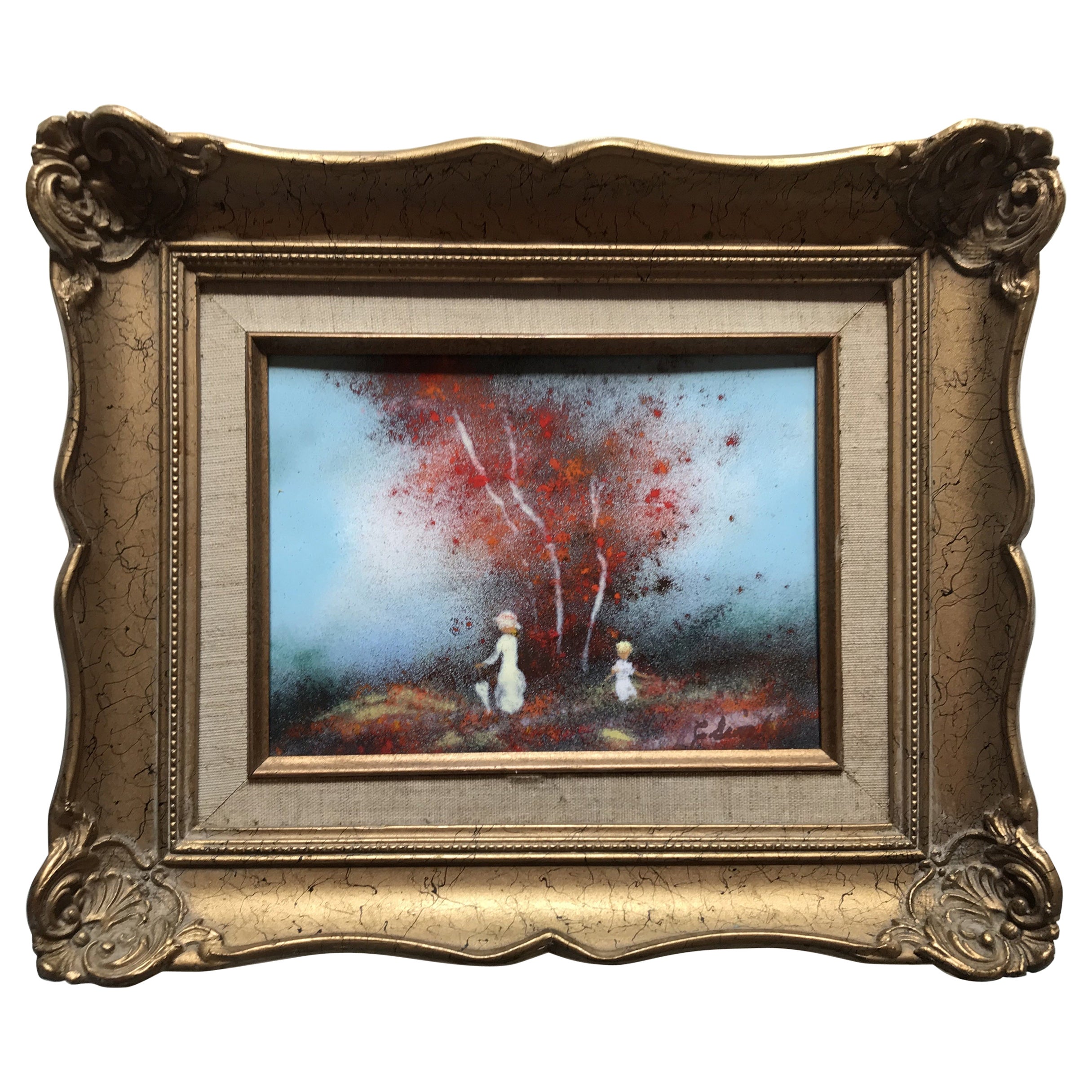 Original Enamel on Copper Painting by Max Karp For Sale at 1stDibs