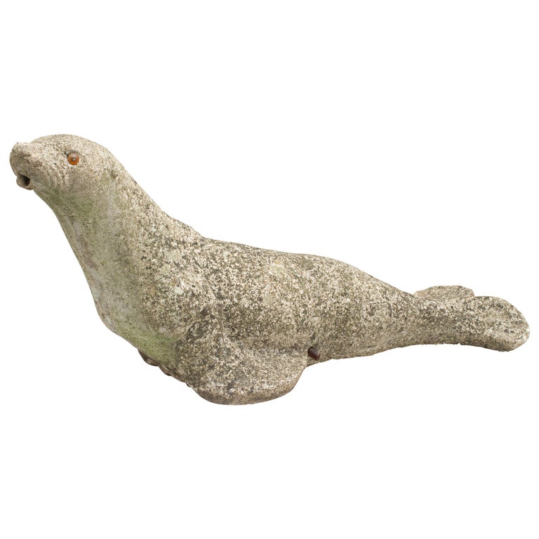 Vintage Seal Water Feature, Garden Fountain at 1stDibs