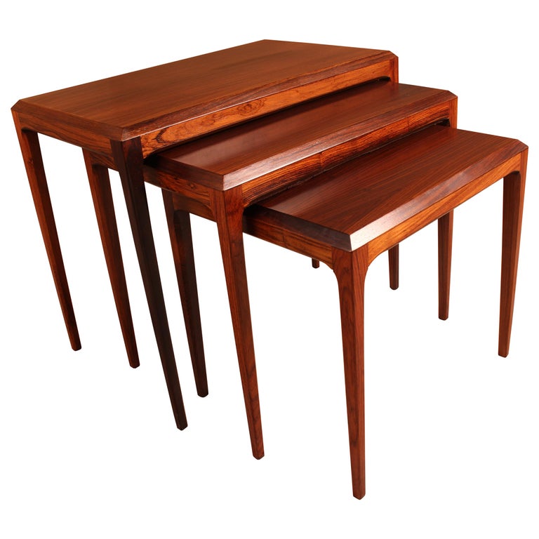 Danish Midcentury Nest of Tables by Johannes Andersen at 1stDibs