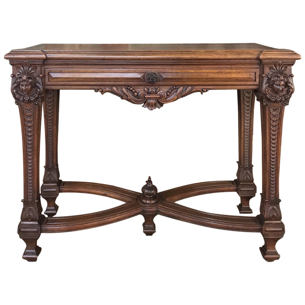 Beautiful 19th Century Antique French Walnut Console For Sale at 1stDibs