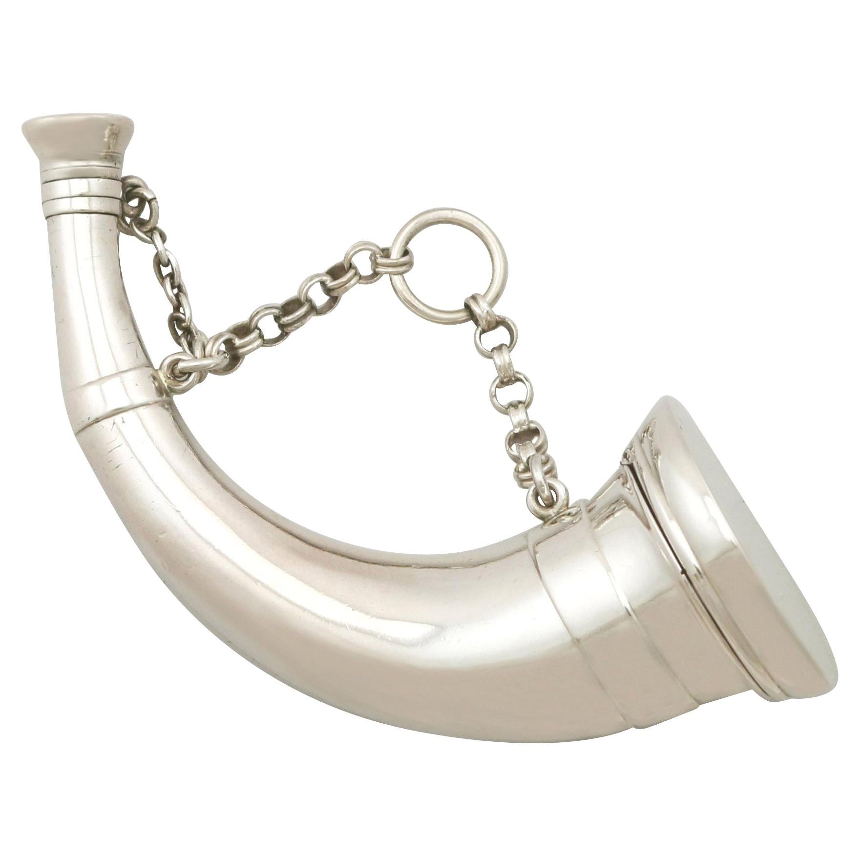 Unusual Antique Victorian Silver and Cut Glass Scent Bottle Perfume ...