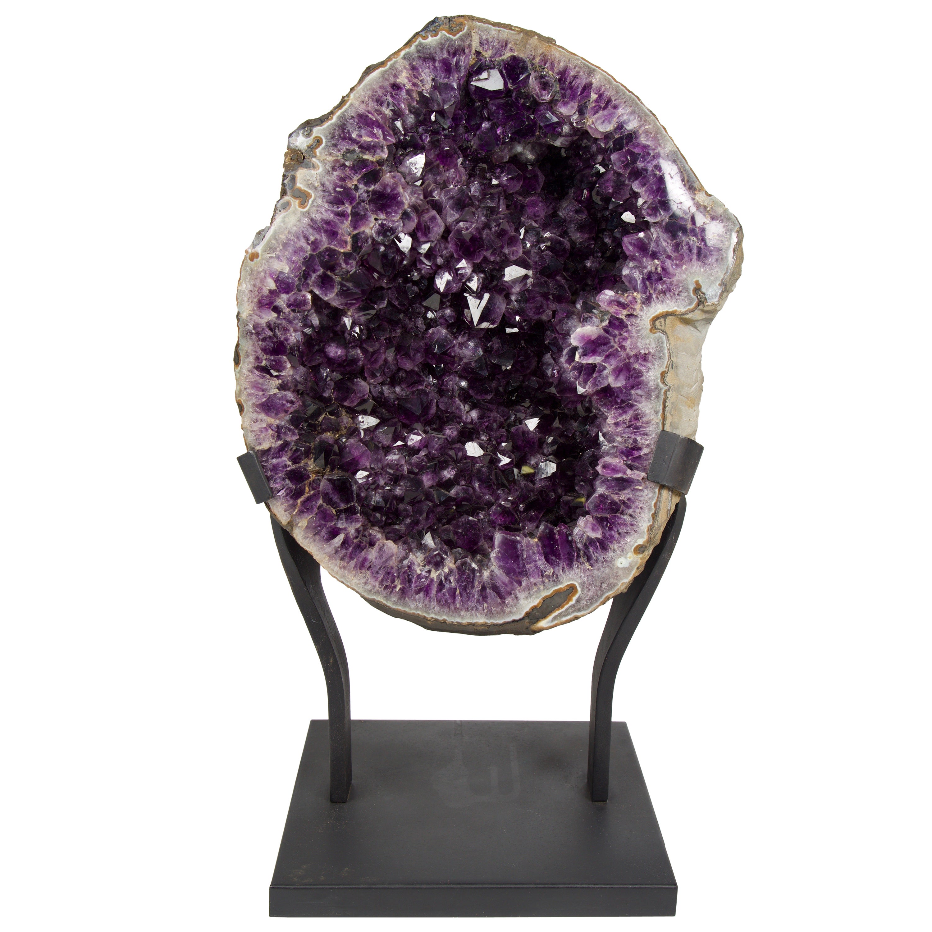 Heart Shaped Amethyst Geode Sculpture For Sale at 1stDibs