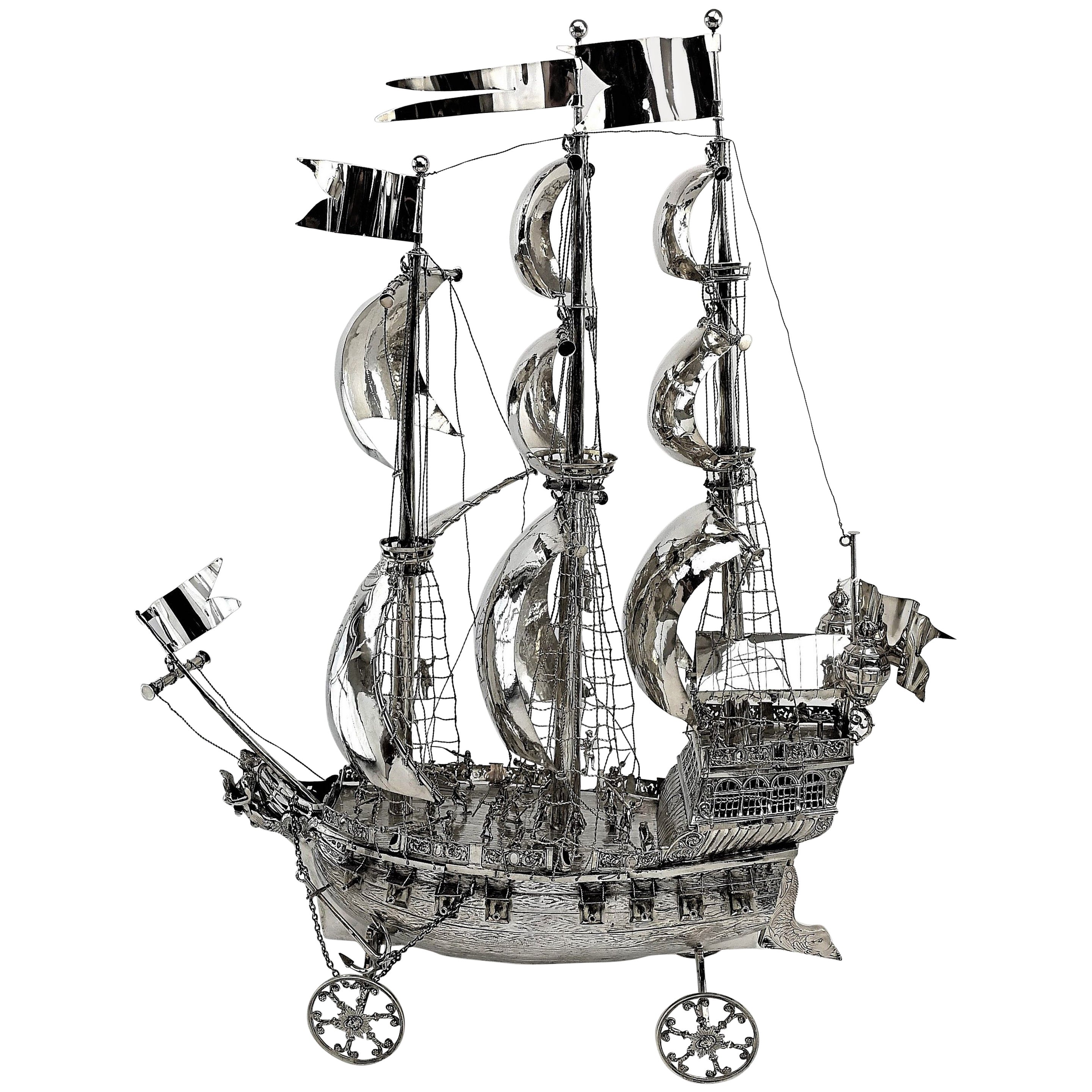 German Silver Nef by Berthold Muller at 1stDibs