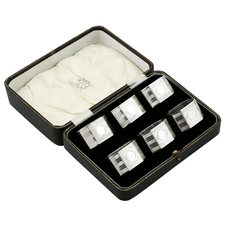 Duncan and Scobbie Antique Sterling Silver 1934 Napkin Rings For Sale ...