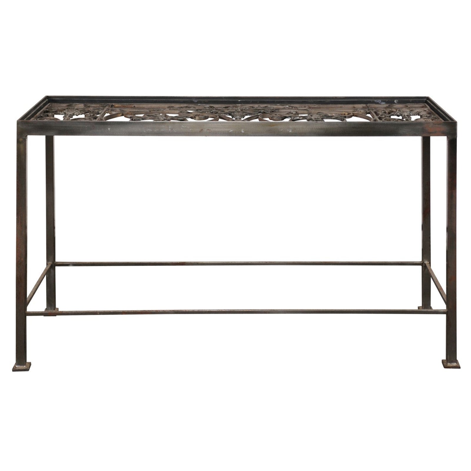 Black Iron Decorative Console Table For Sale at 1stDibs
