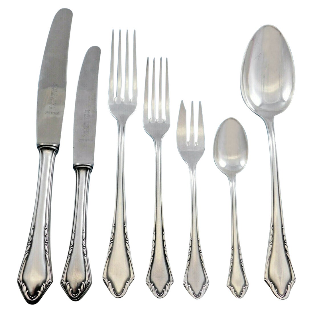 Design #2 by Lauffer Germany Stainless Steel Flatware Set Service 50 Pc ...