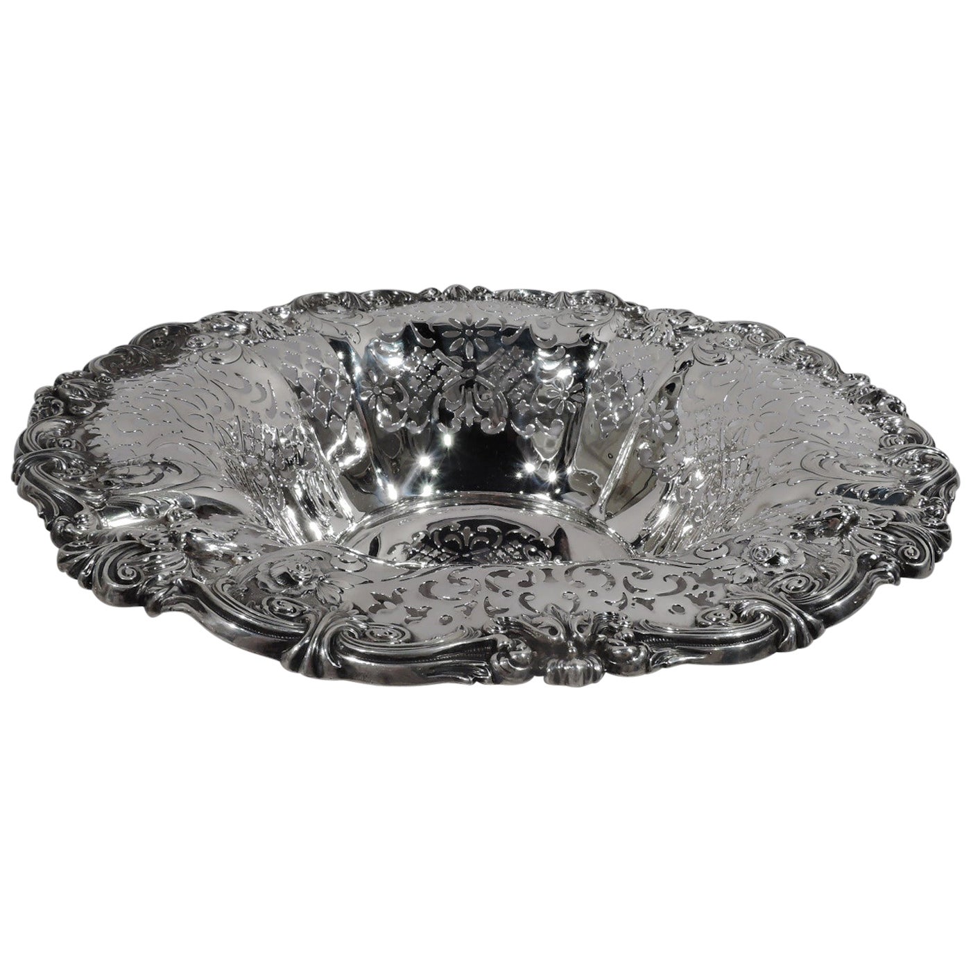 Antique Sterling Silver Art Nouveau Decorative Bowl with Morning Glory ...