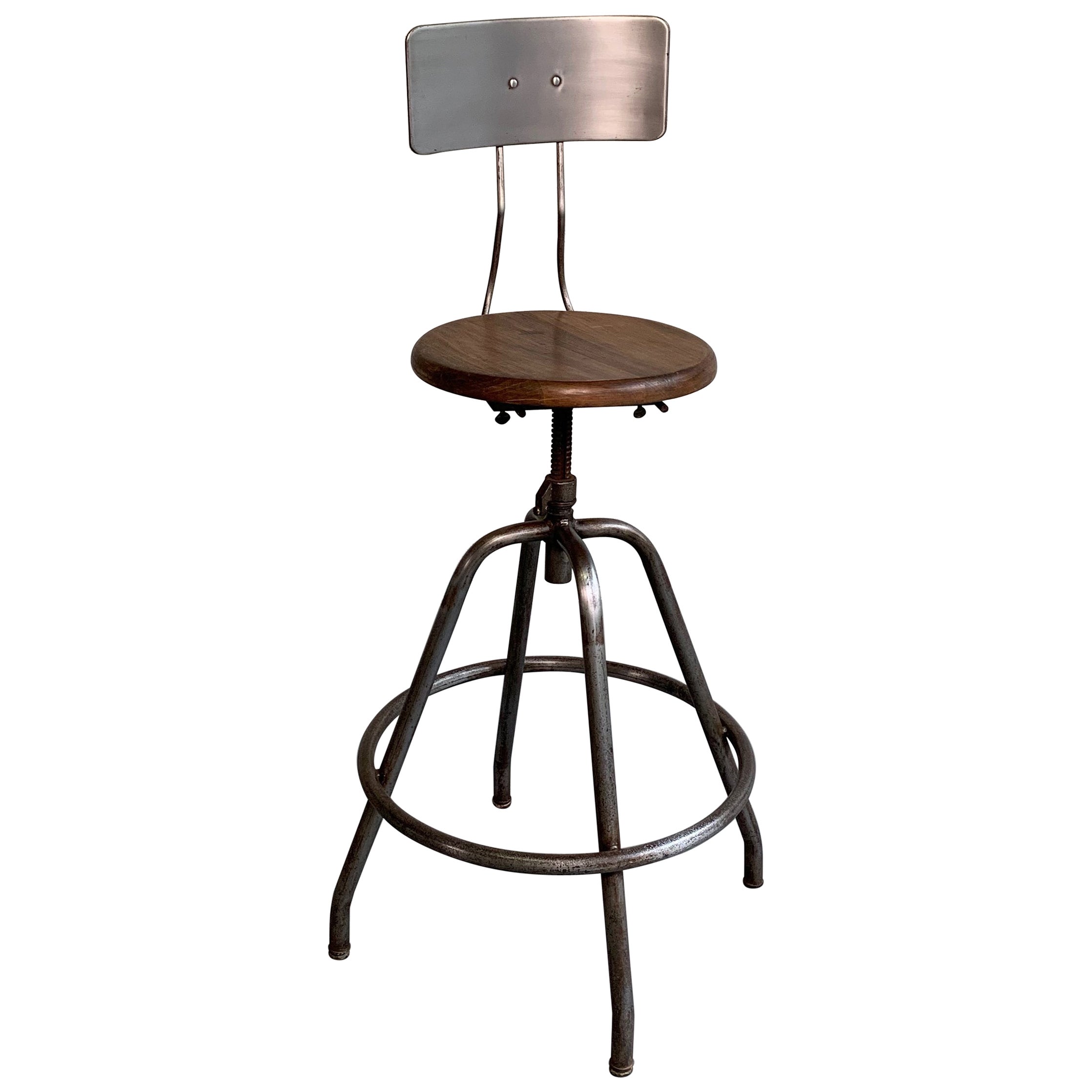 Industrial Antique Architect's Drafting Stool at 1stDibs