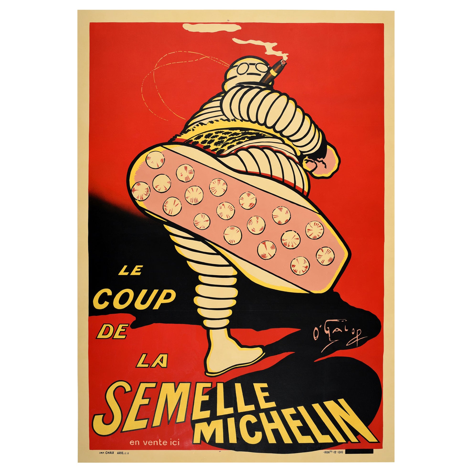 Original Antique Poster Michelin Man Bicycle Tyres Tires Iconic ...