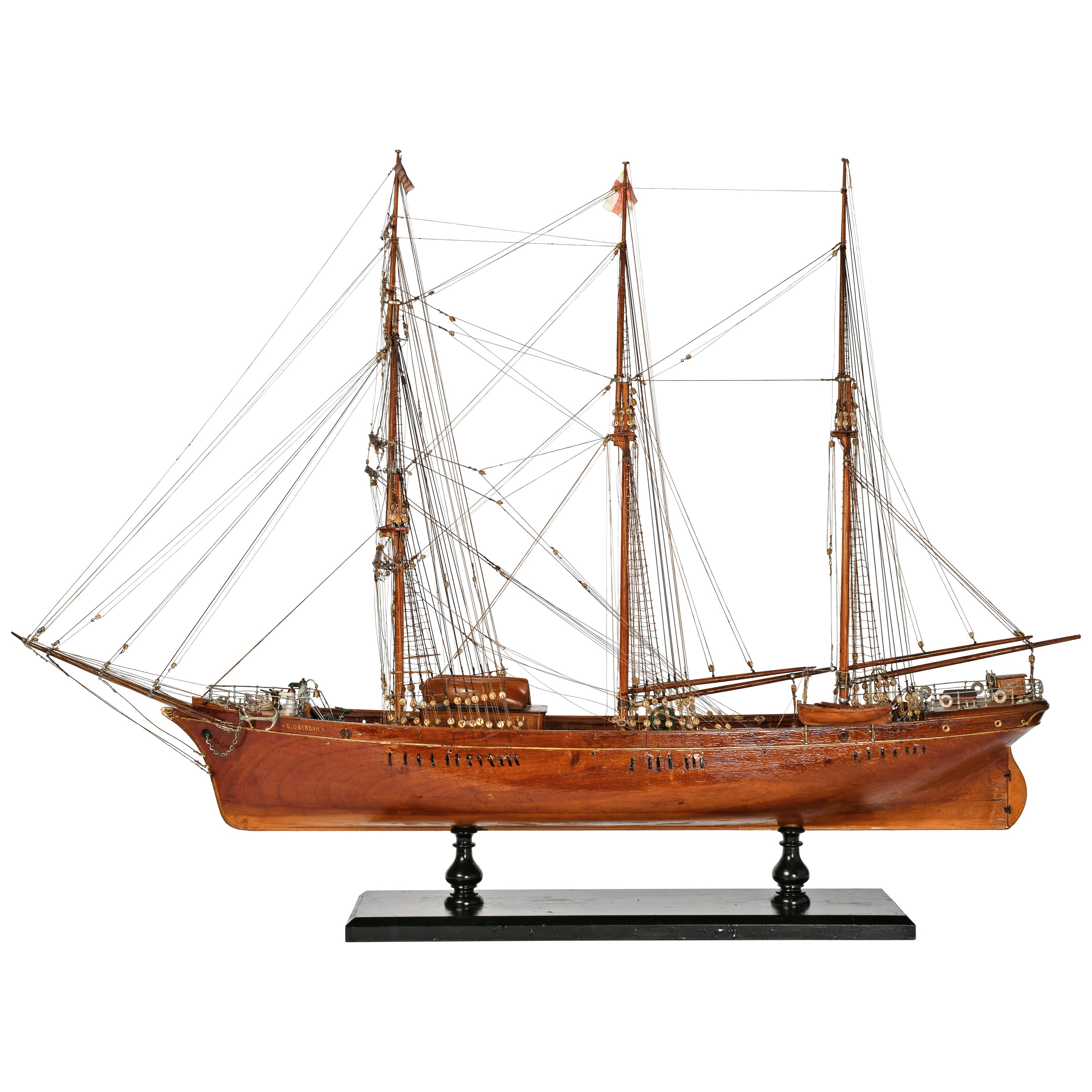 Early 20th Century Monumental Wooden Ship Model, circa 1940s For Sale ...