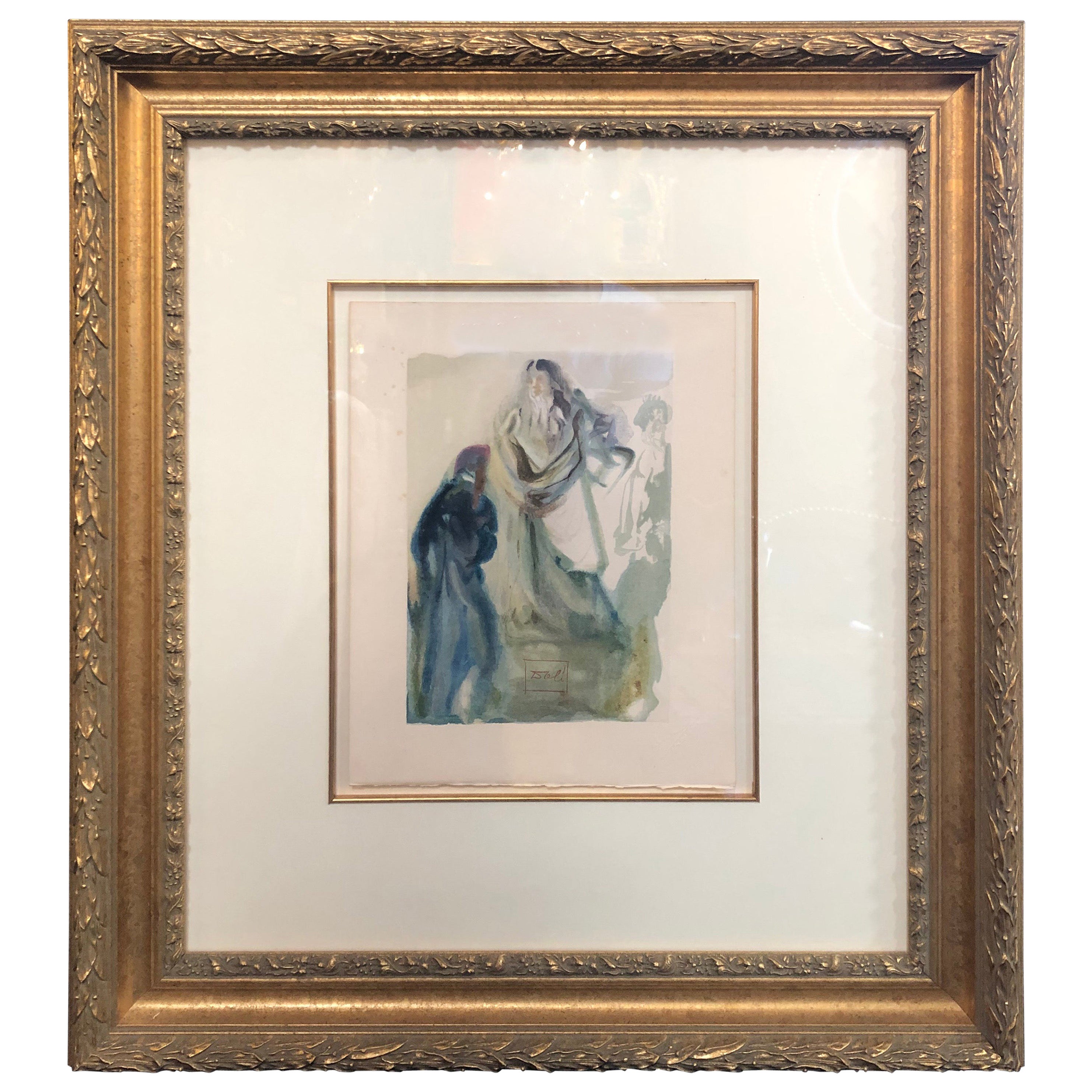 Salvador Dali Artist Proof Woodblock Print Divine Comedy Inferno #10 ...