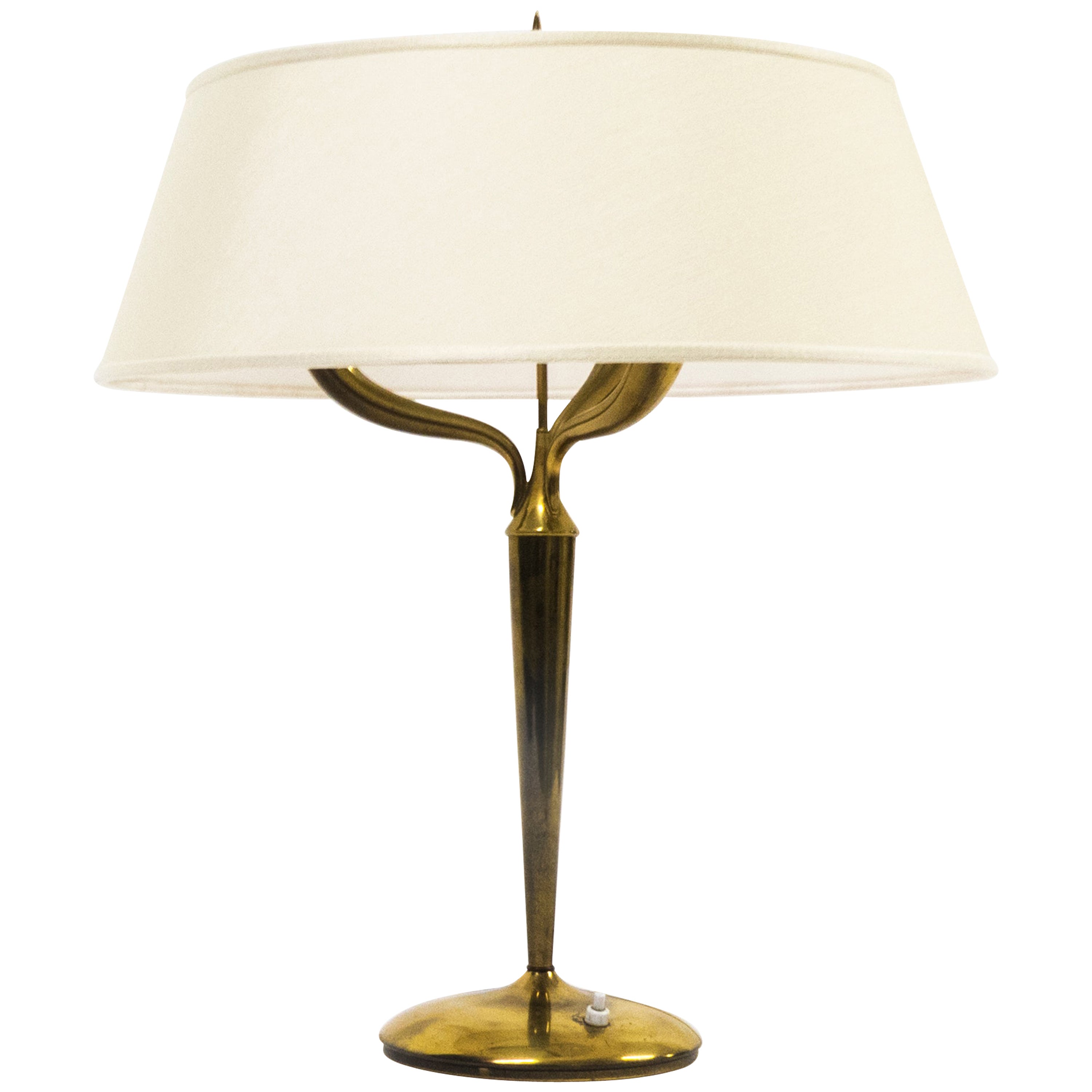 Tall Pair of Red Murano Glass and Brass Oil Lamp Style Table Lamps ...