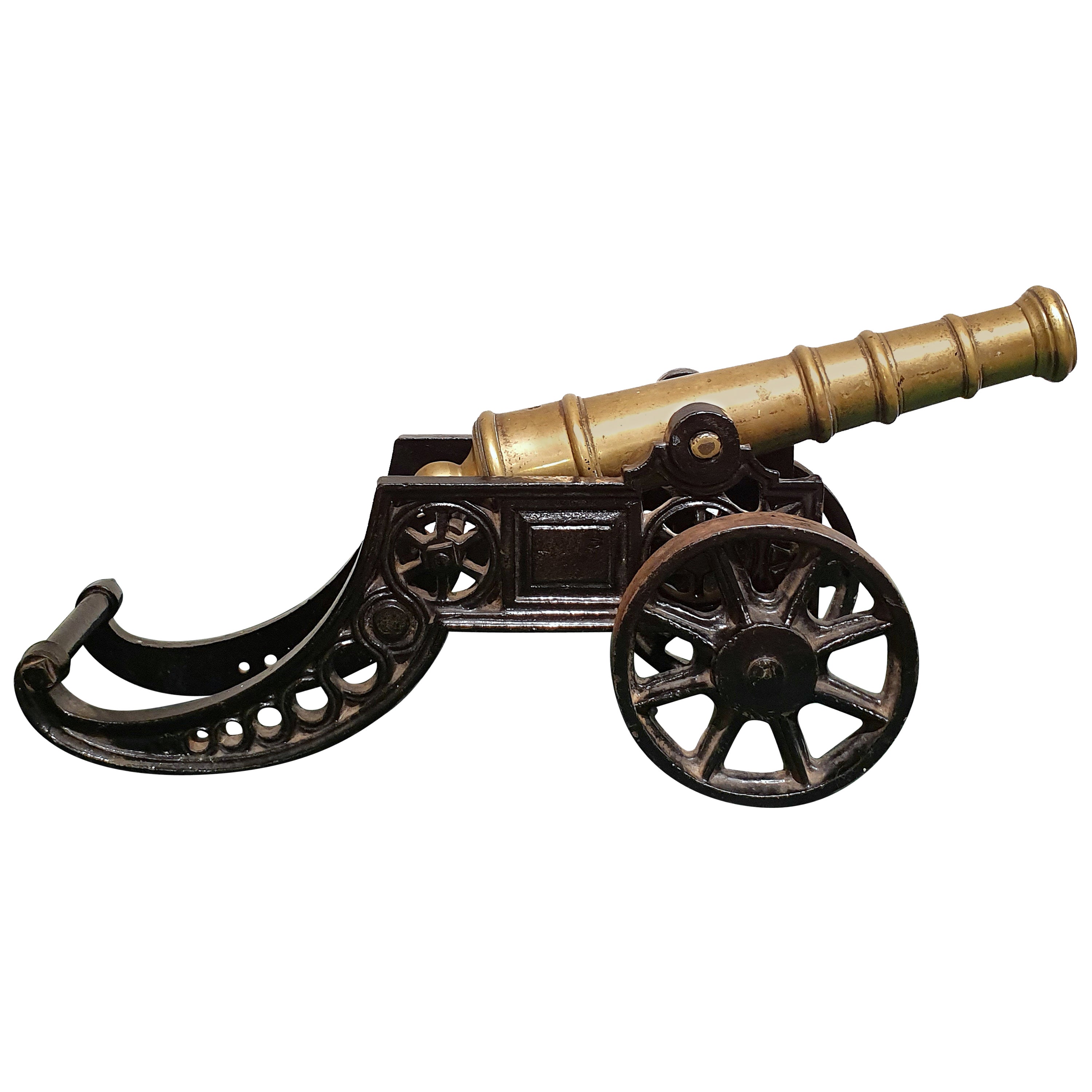 Decorative Short Cannon, Metal, 20th Century For Sale at 1stDibs