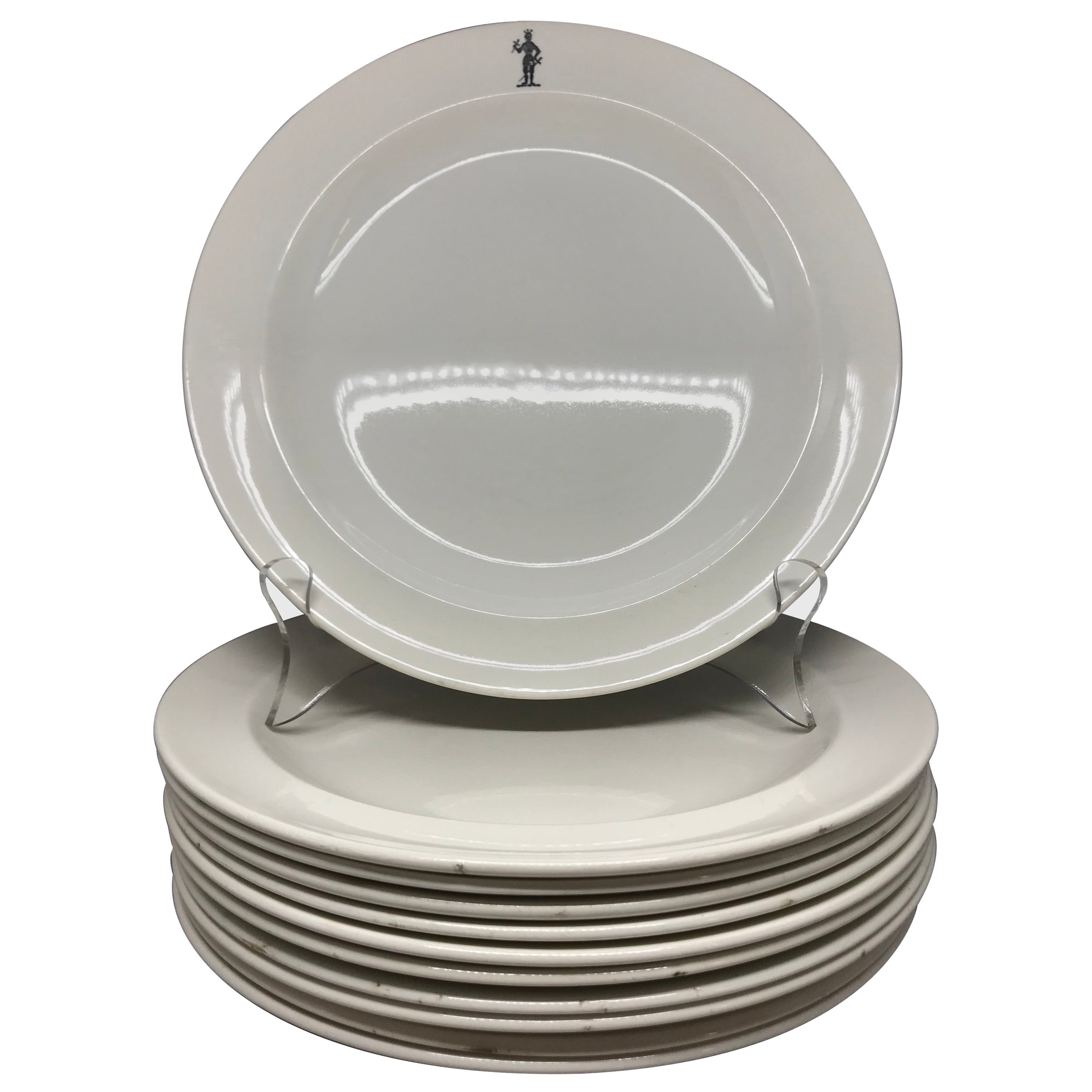 Leeds Pottery Pierced Creamware Set of Ten Plates (9 3/4" Diameter) at ...